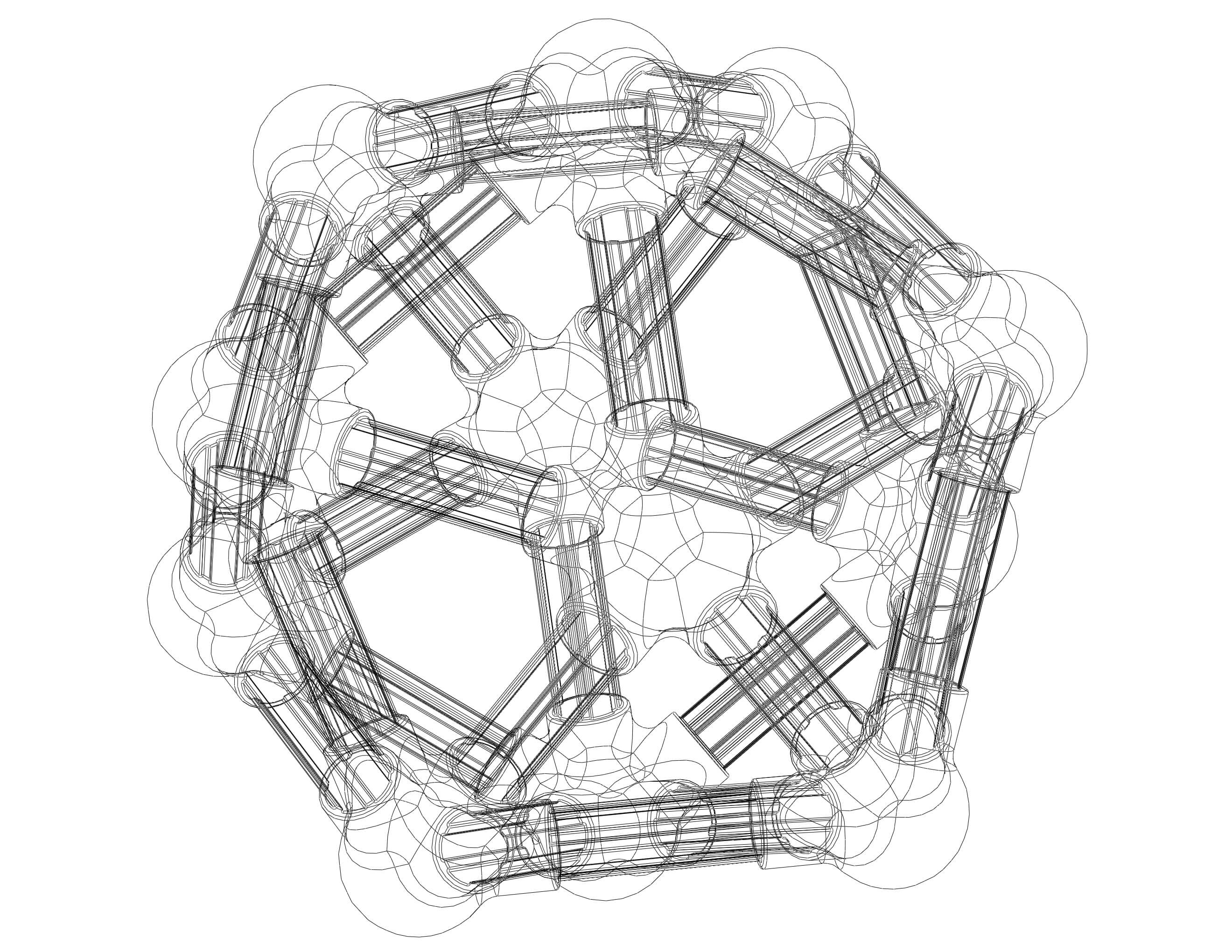 Icosahedral Structures With Atoms - 3D Model by MRAnyCAD