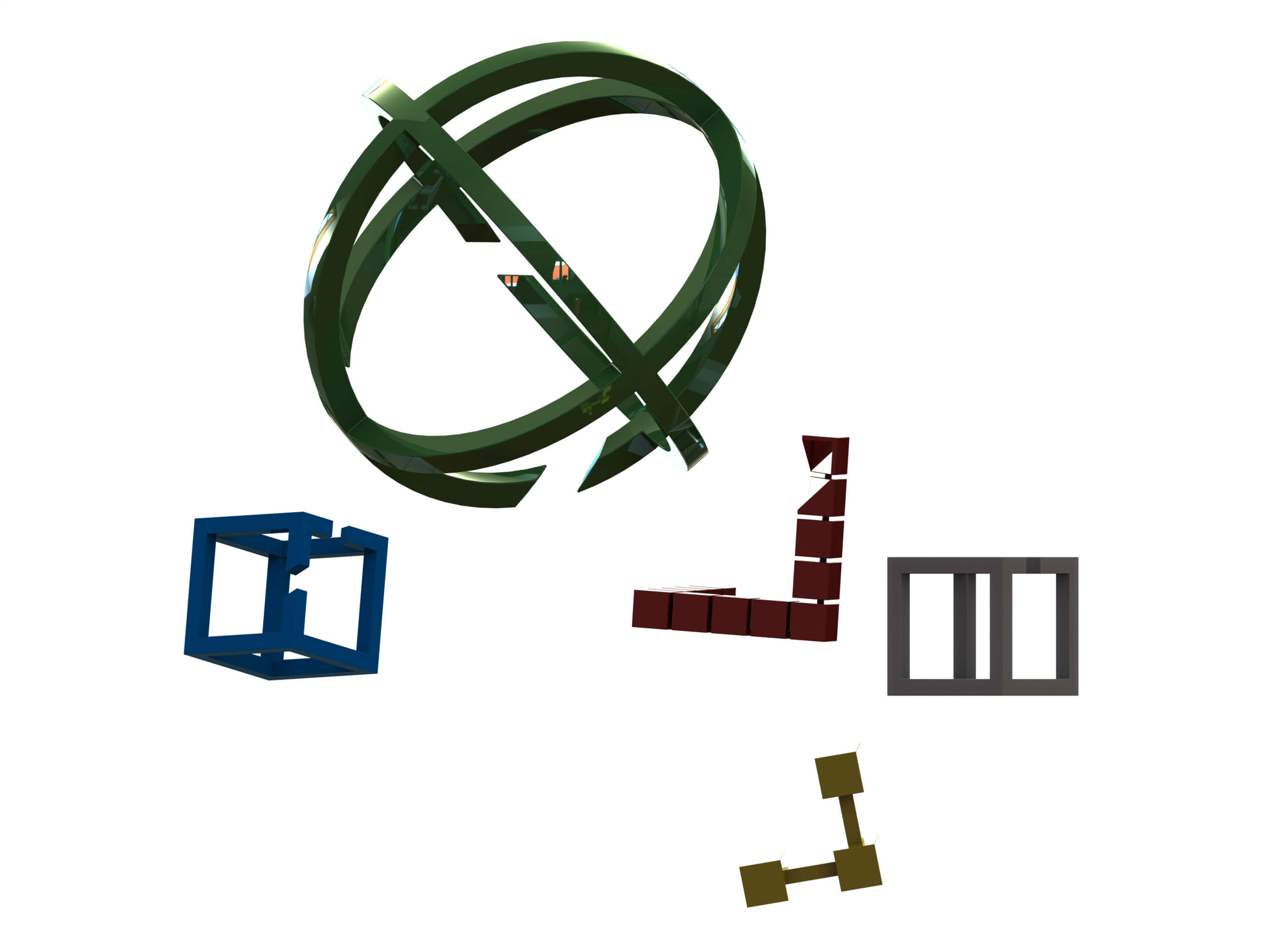 Impossible Objects by MC Escher - 3D Model by MRAnyCAD