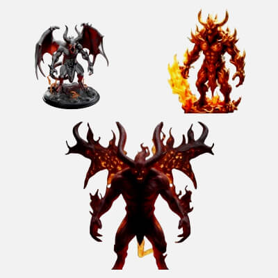 Infernal Demon Lord Collectible Figure Series - 3D Model by MRAnyCAD