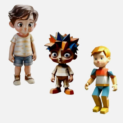Little Adventurers Collection - Stylized Children Characters 3D Model ...