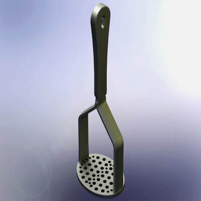 Manual Potato Masher Press - 3D Model by MRAnyCAD