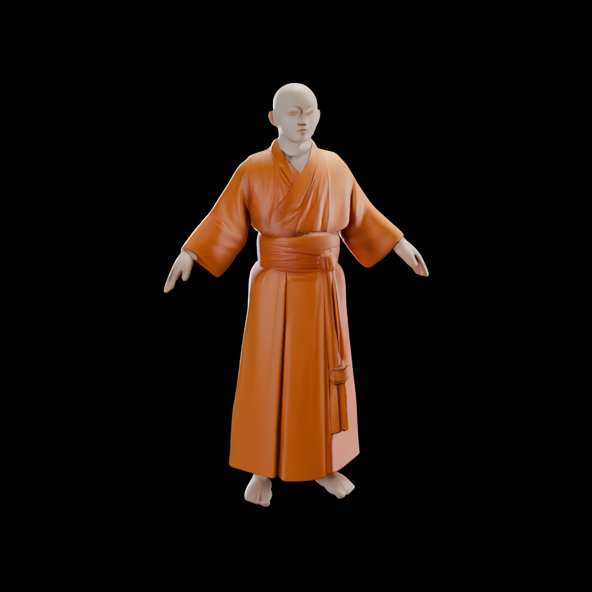 Meditative Monk Figurines - 3D Model by MRAnyCAD