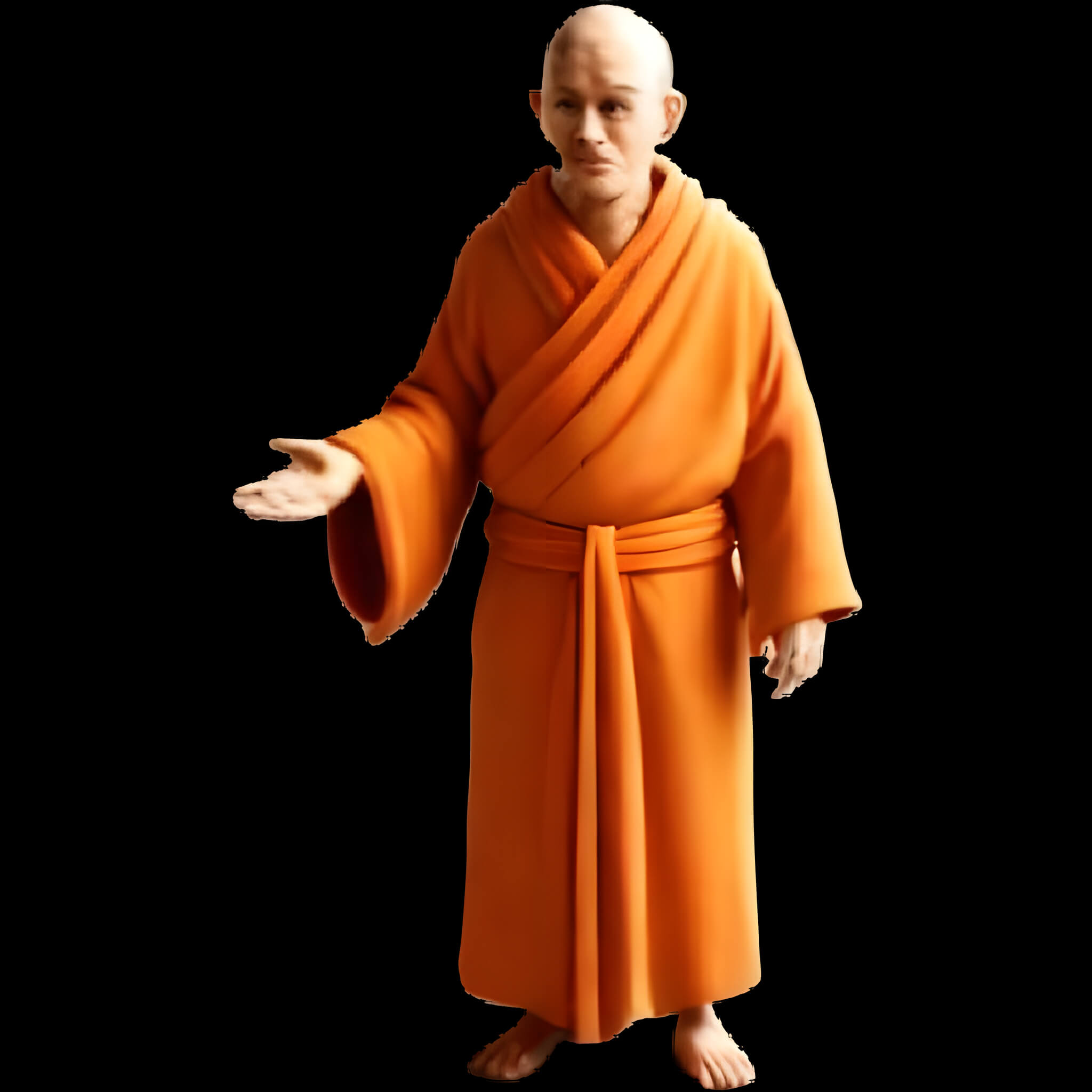 Meditative Monk Figurines - 3D Model by MRAnyCAD