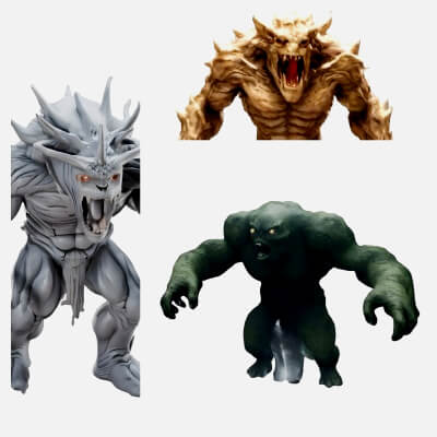 Mythical Monster Guardians - 3D Model by MRAnyCAD