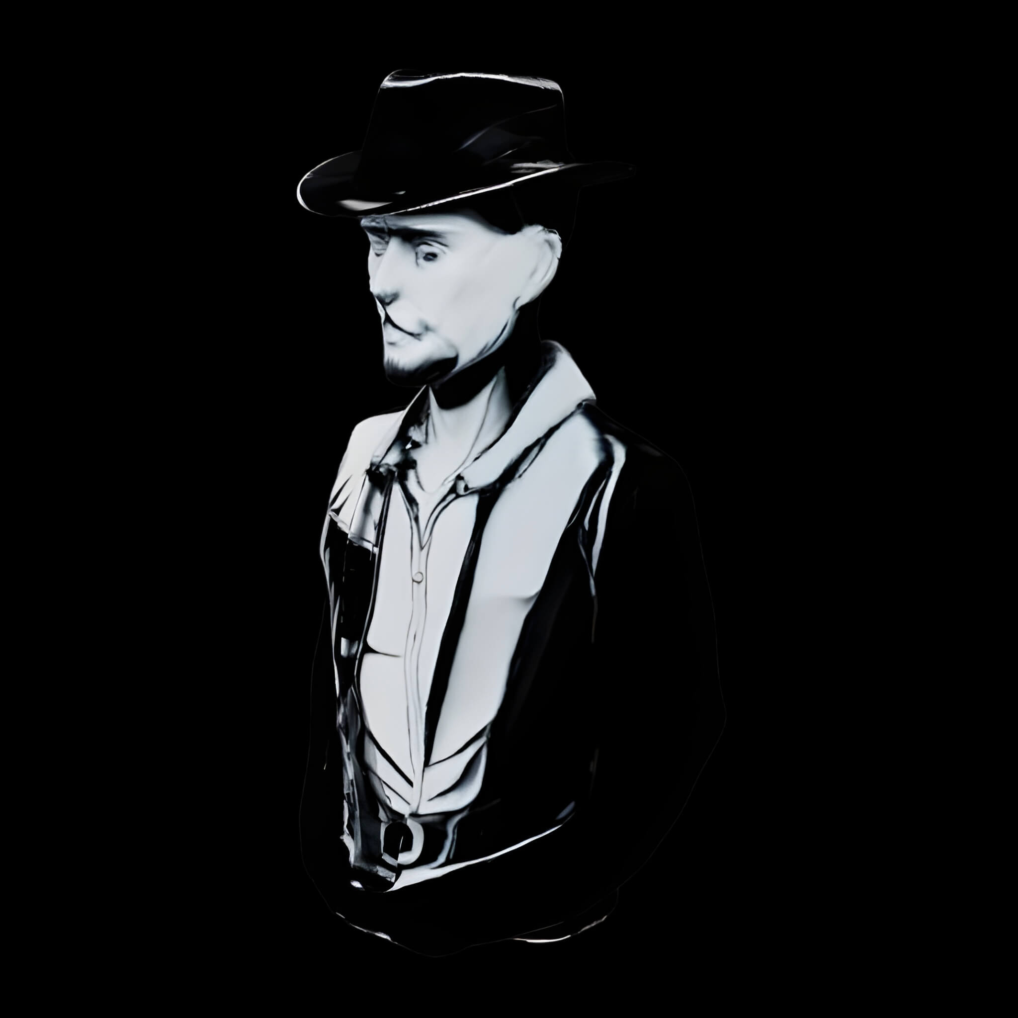 Noir Character Collection - Vintage Gentleman Busts 3D Model by MRAnyCAD
