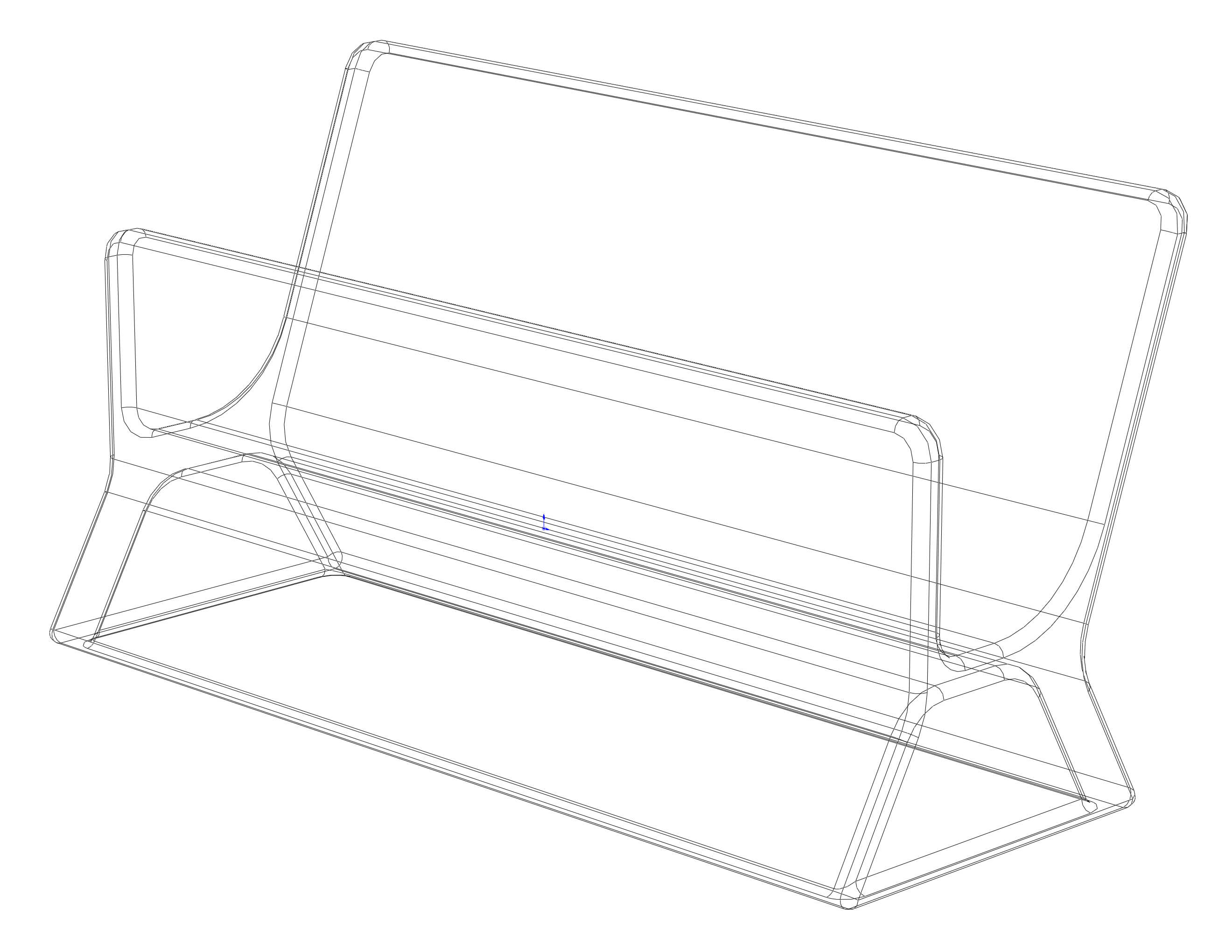 Plastic Card Holder Stand - 3D Model by MRAnyCAD