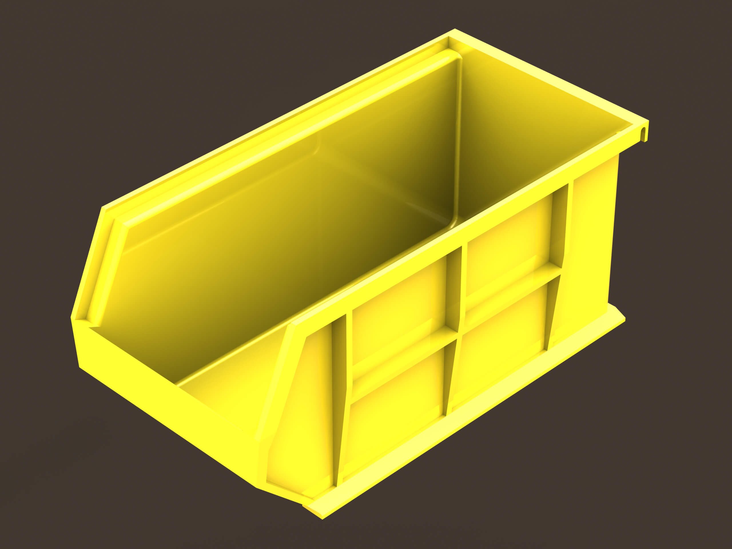 Plastic Hanging Storage Bin - 3D Model by MRAnyCAD