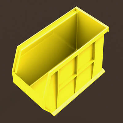 Plastic Hanging Storage Bin - 3D Model by MRAnyCAD