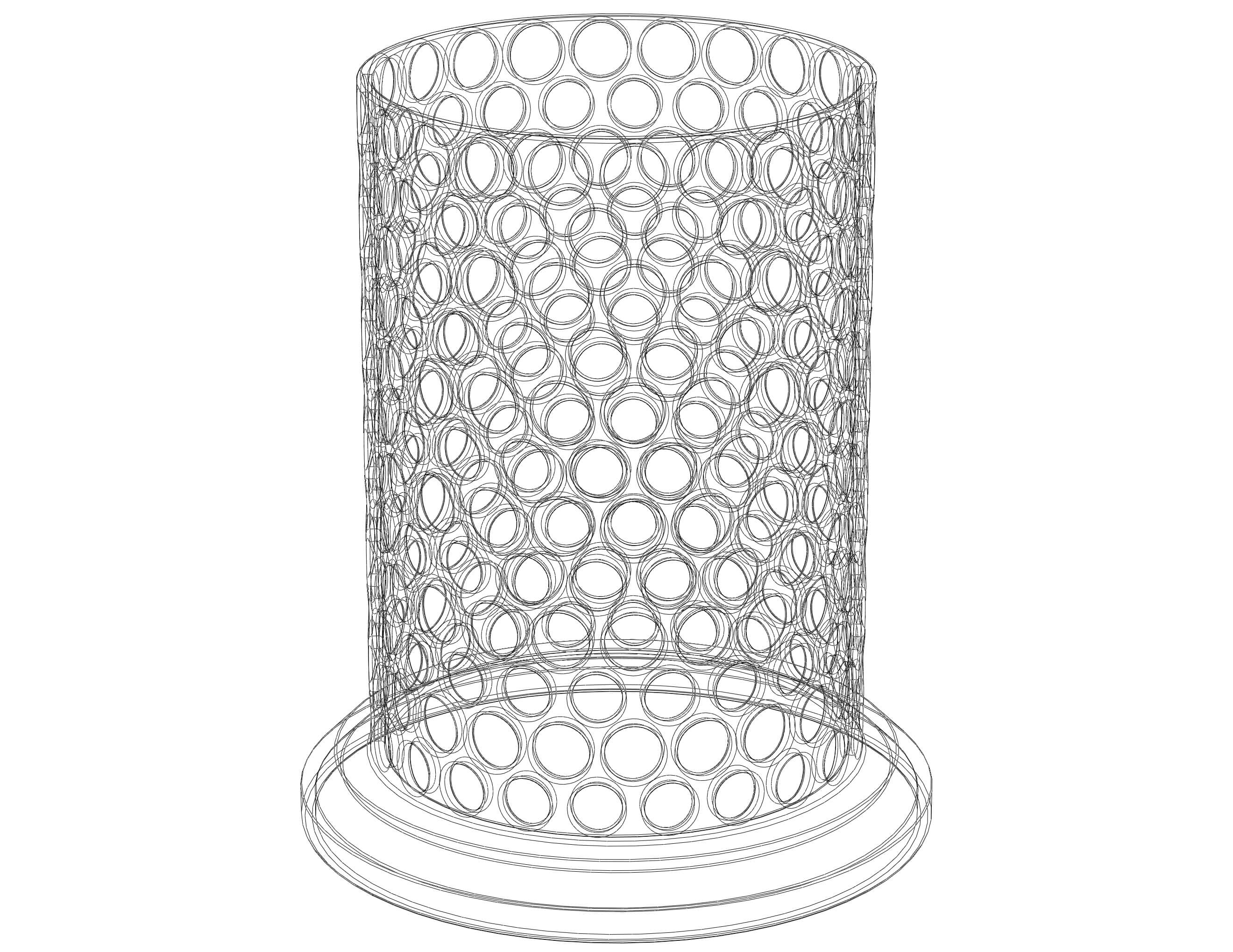 Plastic Organizer Round Holder 7 Cm - 3D Print Model by MRAnyCAD