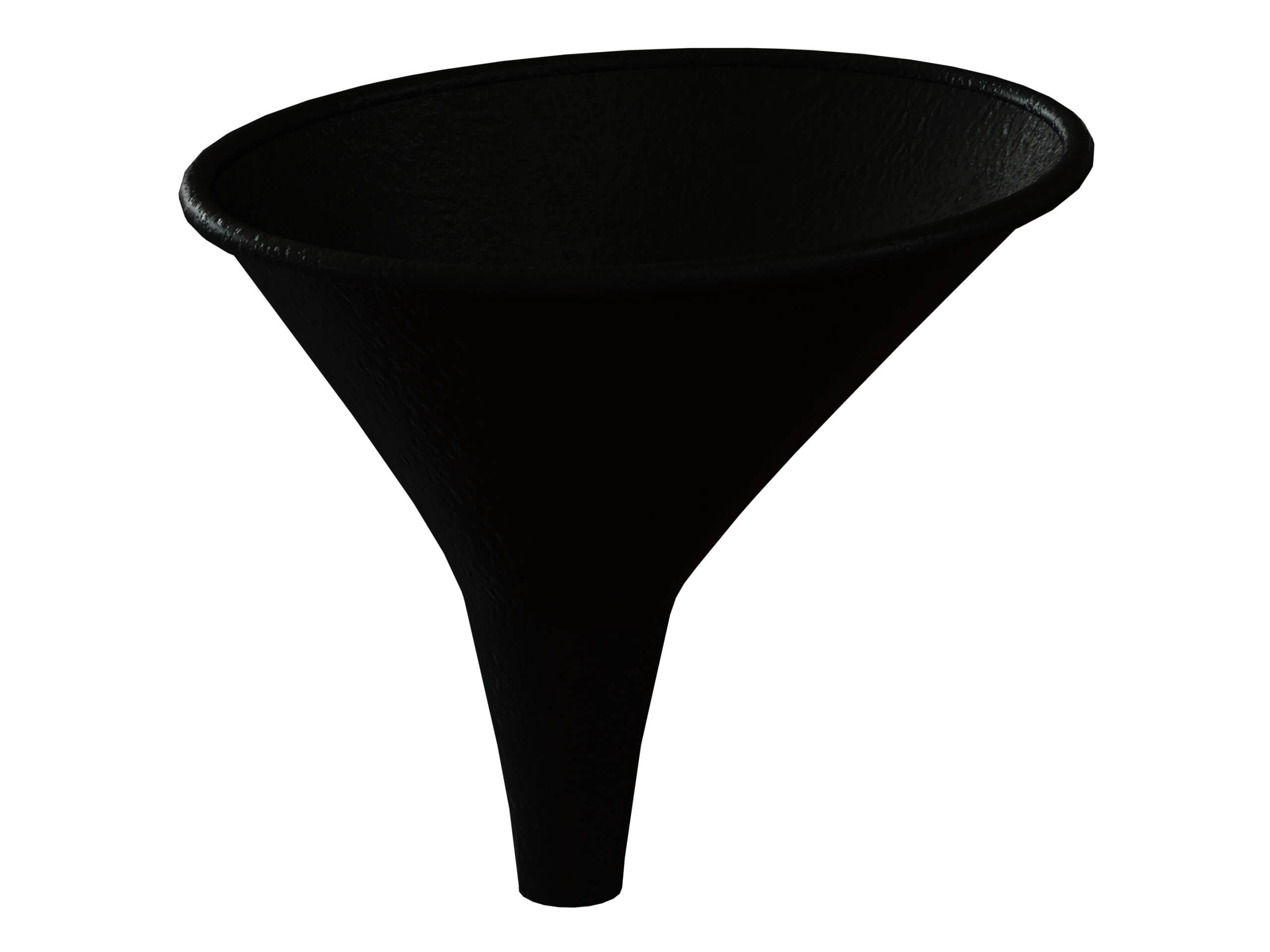 Plastic Oval Shaped Funnel - 3D Print Model by MRAnyCAD