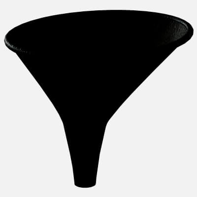 Plastic Oval Shaped Funnel - 3D Model by MRAnyCAD
