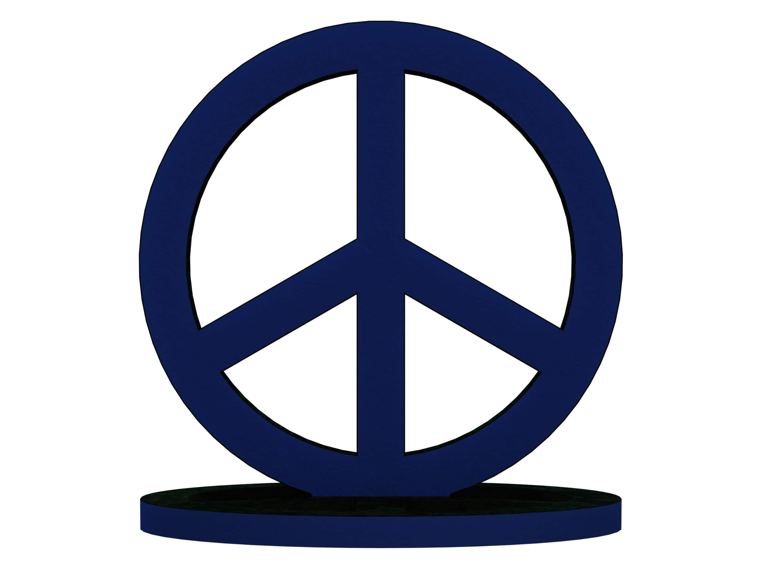 Plastic Peace Symbols Stand - 3D Model by MRAnyCAD