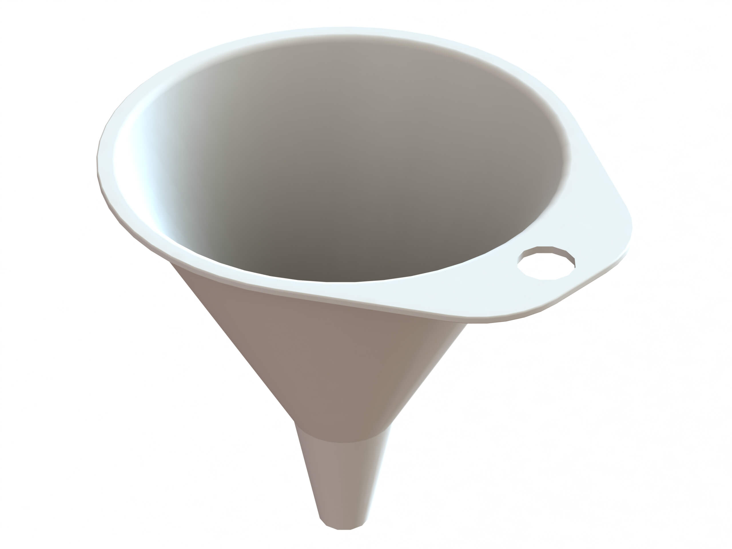 Plastic Round Shaped Utility Funnel - 3D Print Model by MRAnyCAD