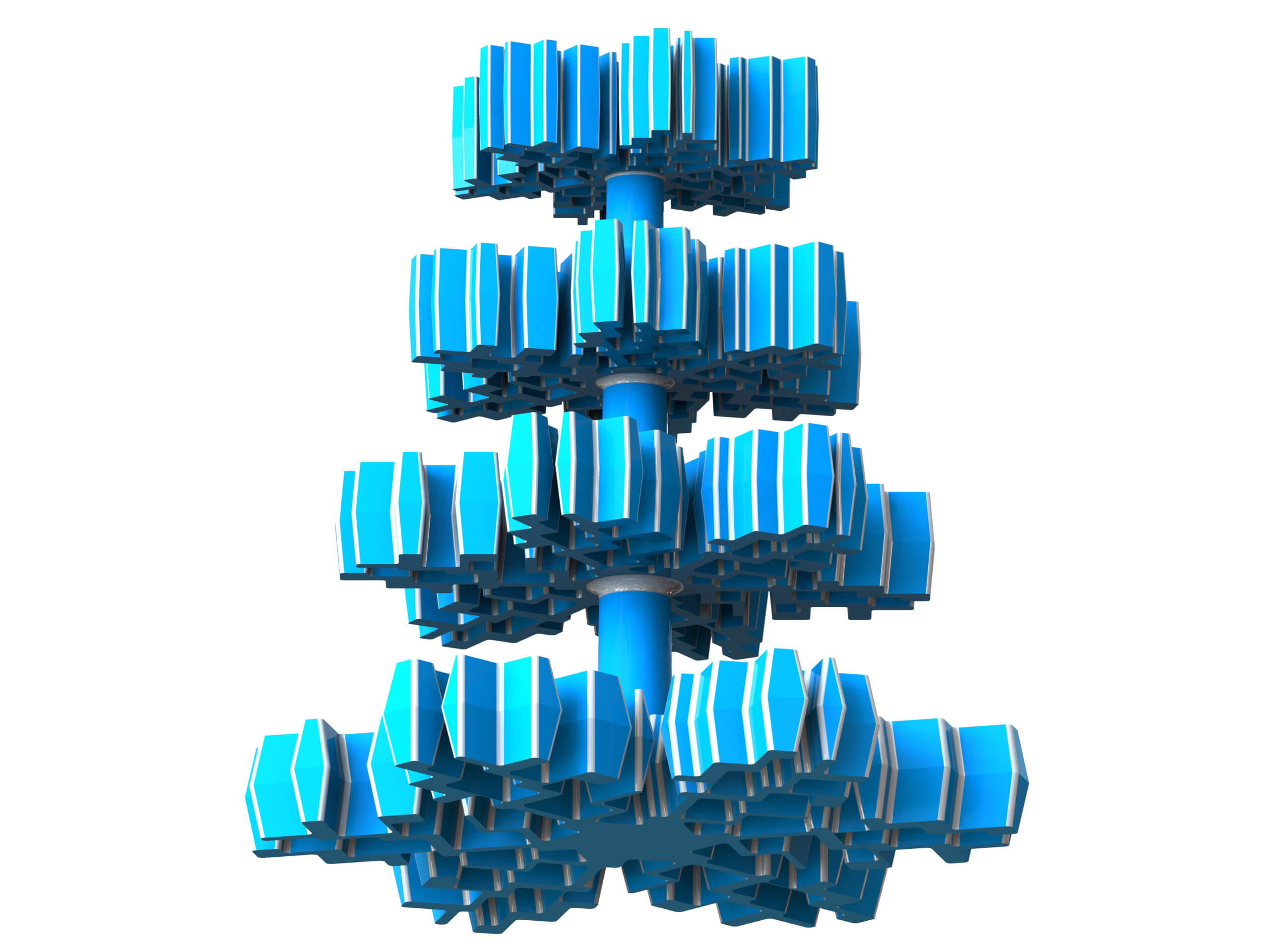 Plastic Snowflake Tree - 3D Model by MRAnyCAD