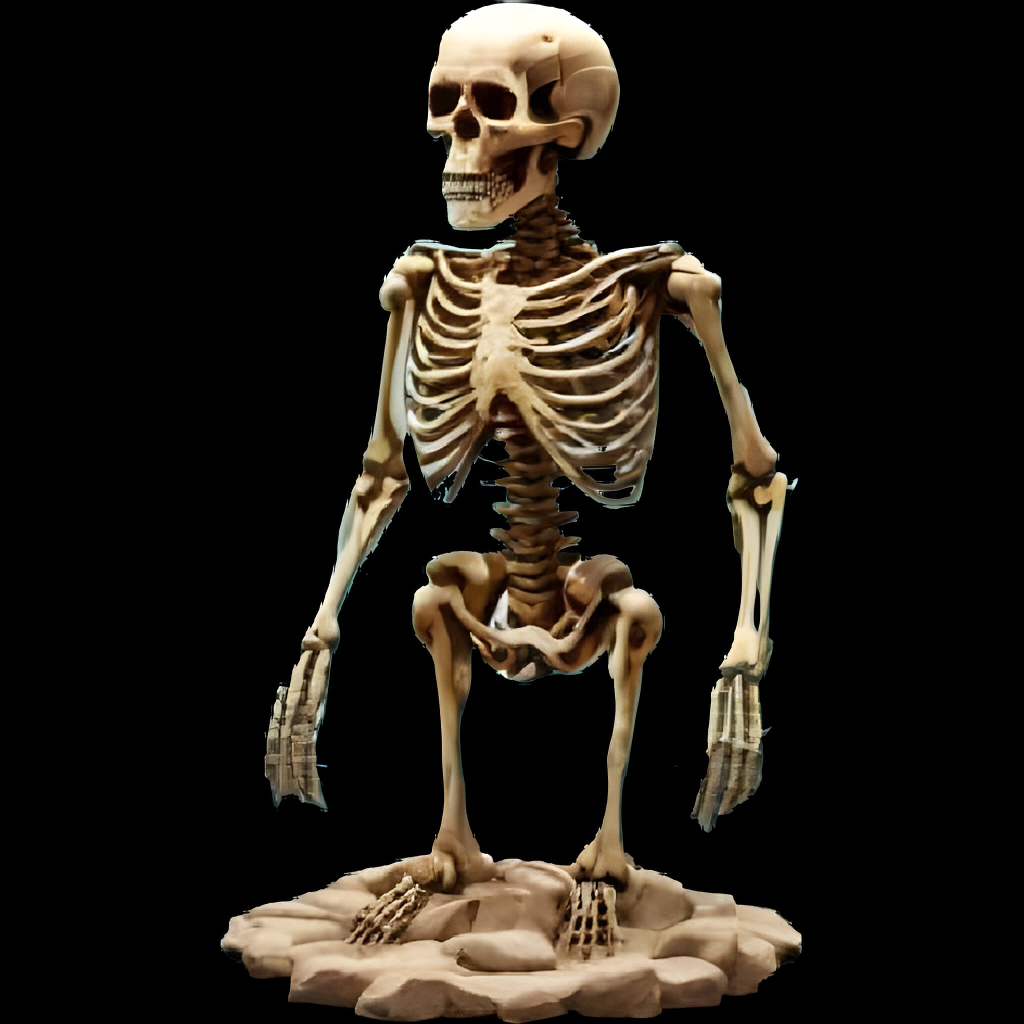 Poseable Skeleton Figurine - 3D Model by MRAnyCAD