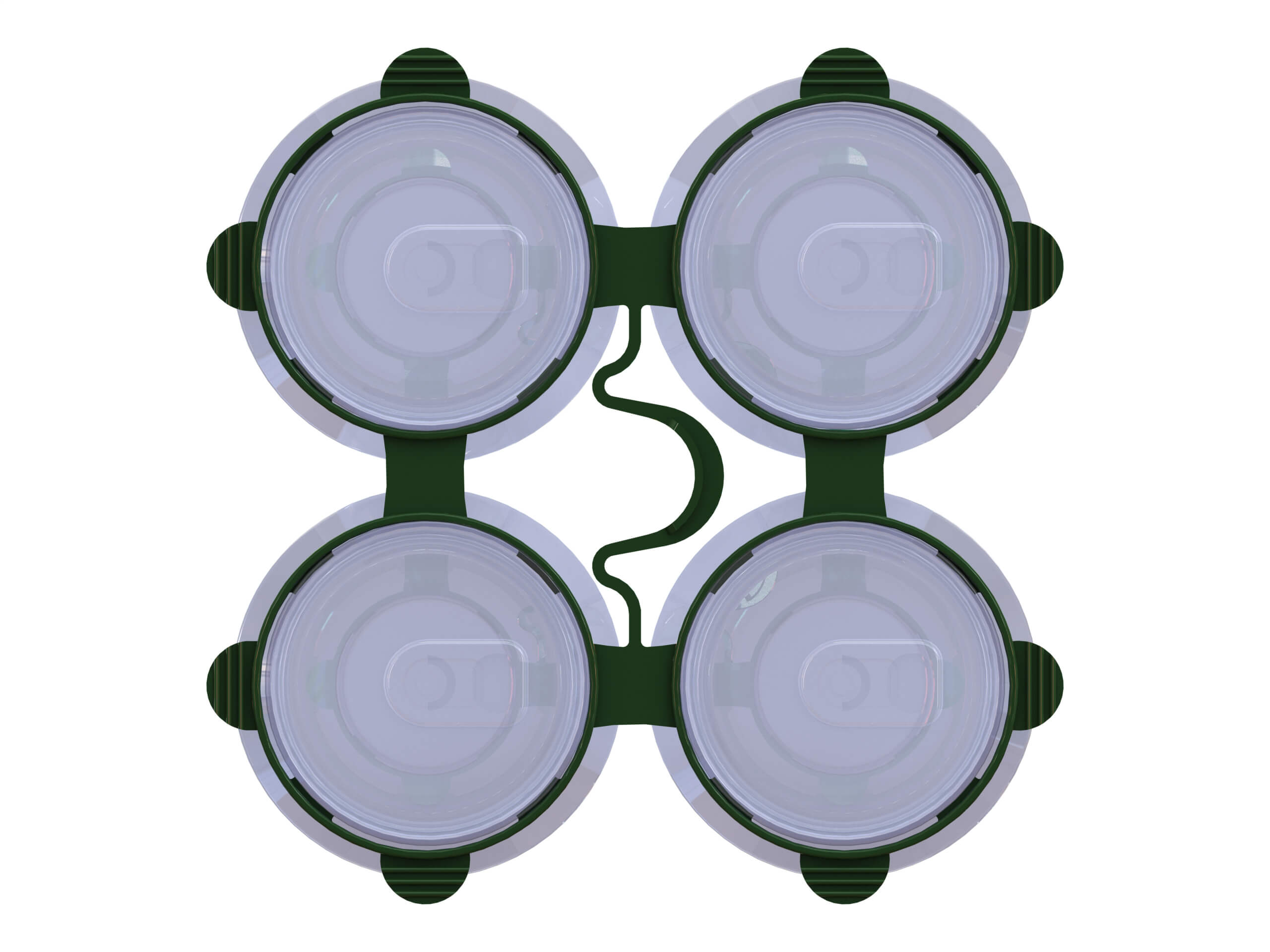 Pp Plastic Can Carrier 4-Pack 3D Print Model by MRAnyCAD