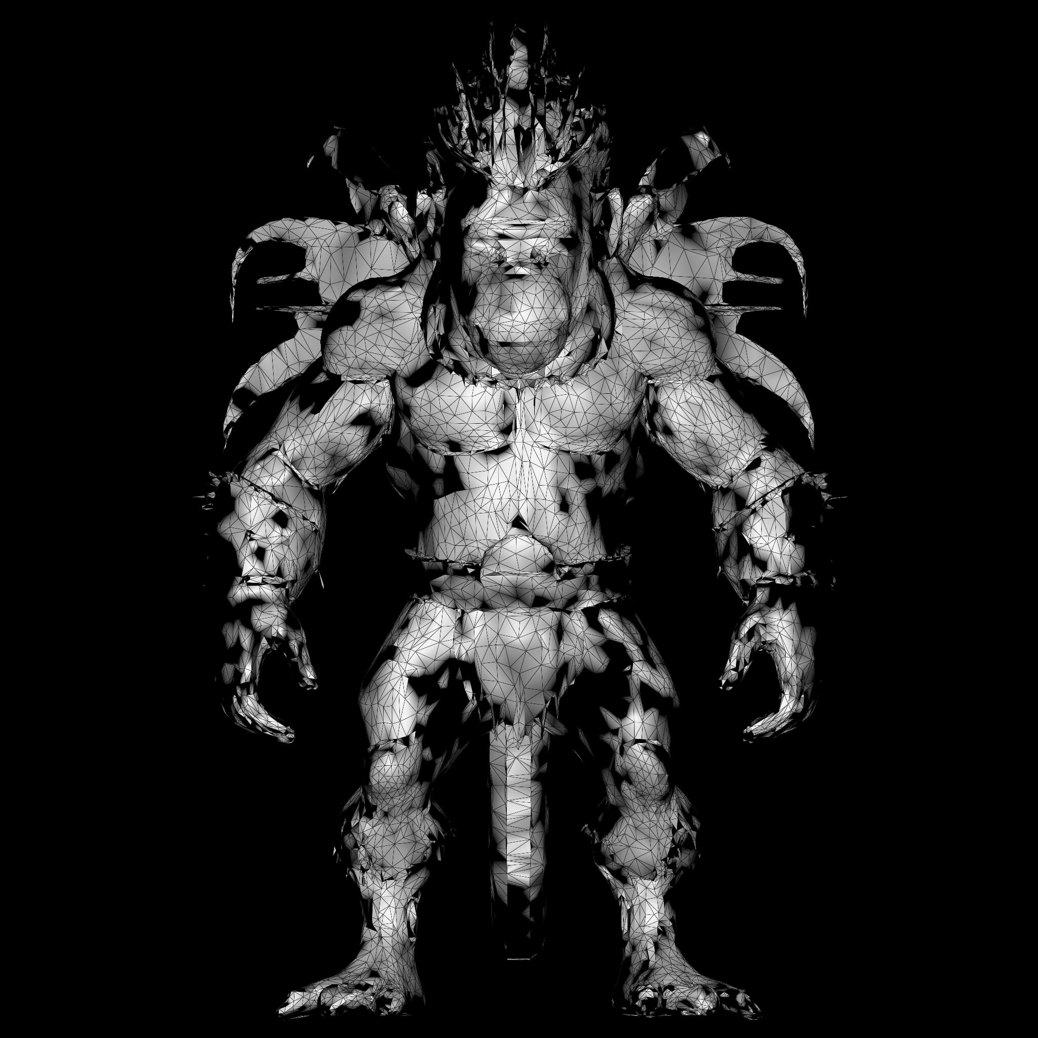 Primal Guardian - Mythical Monkey Warrior Free 3D Model by MRAnyCAD