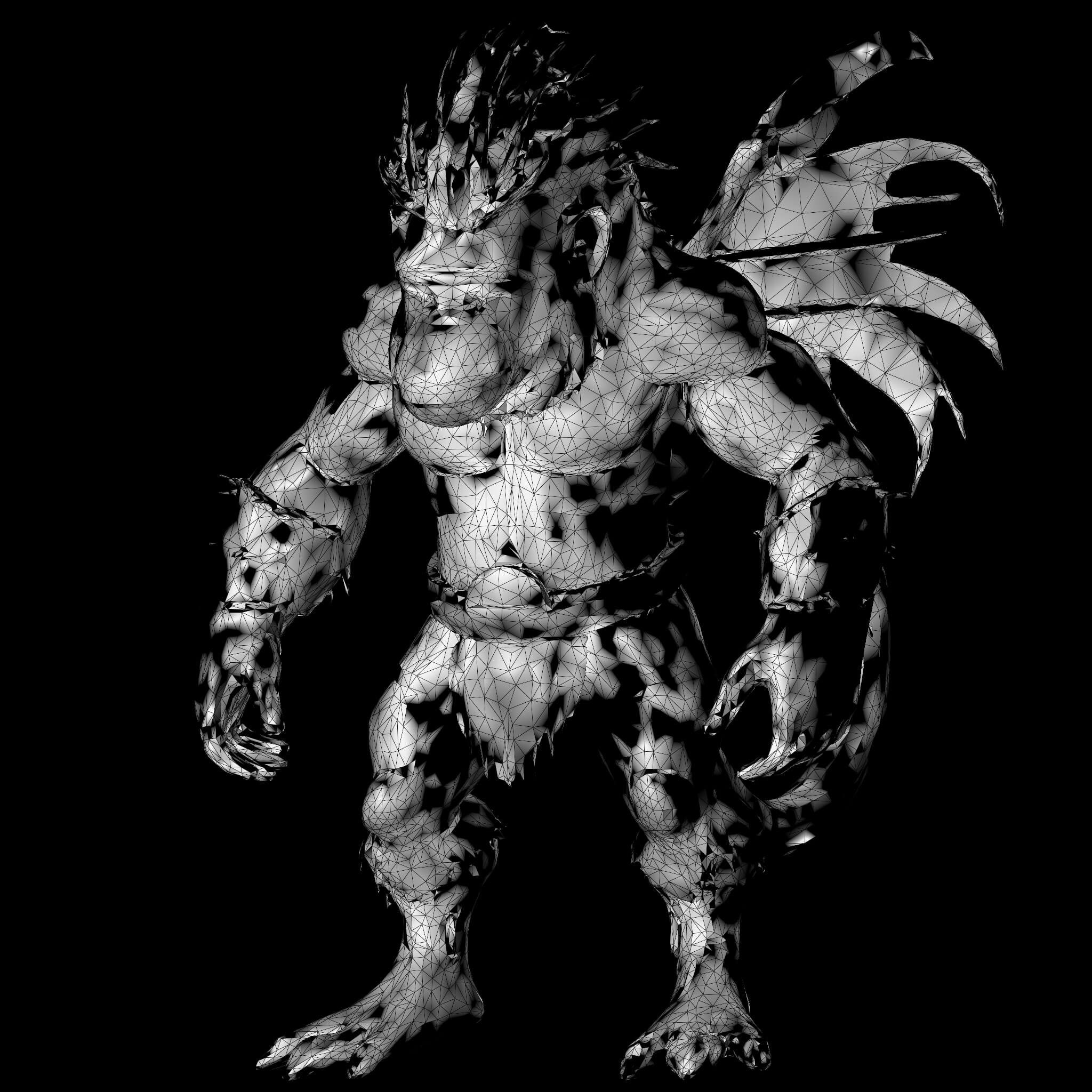 Primal Guardian - Mythical Monkey Warrior Free 3D Model by MRAnyCAD