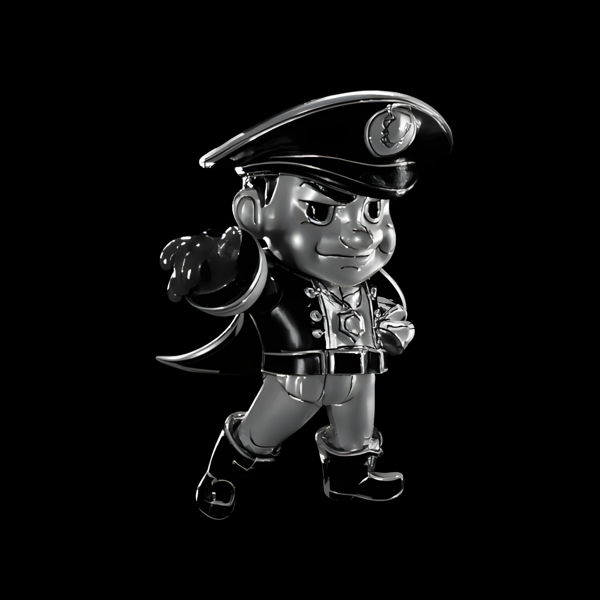 Retro Police Collection - Vintage Law Enforcement Series 3D Model by ...