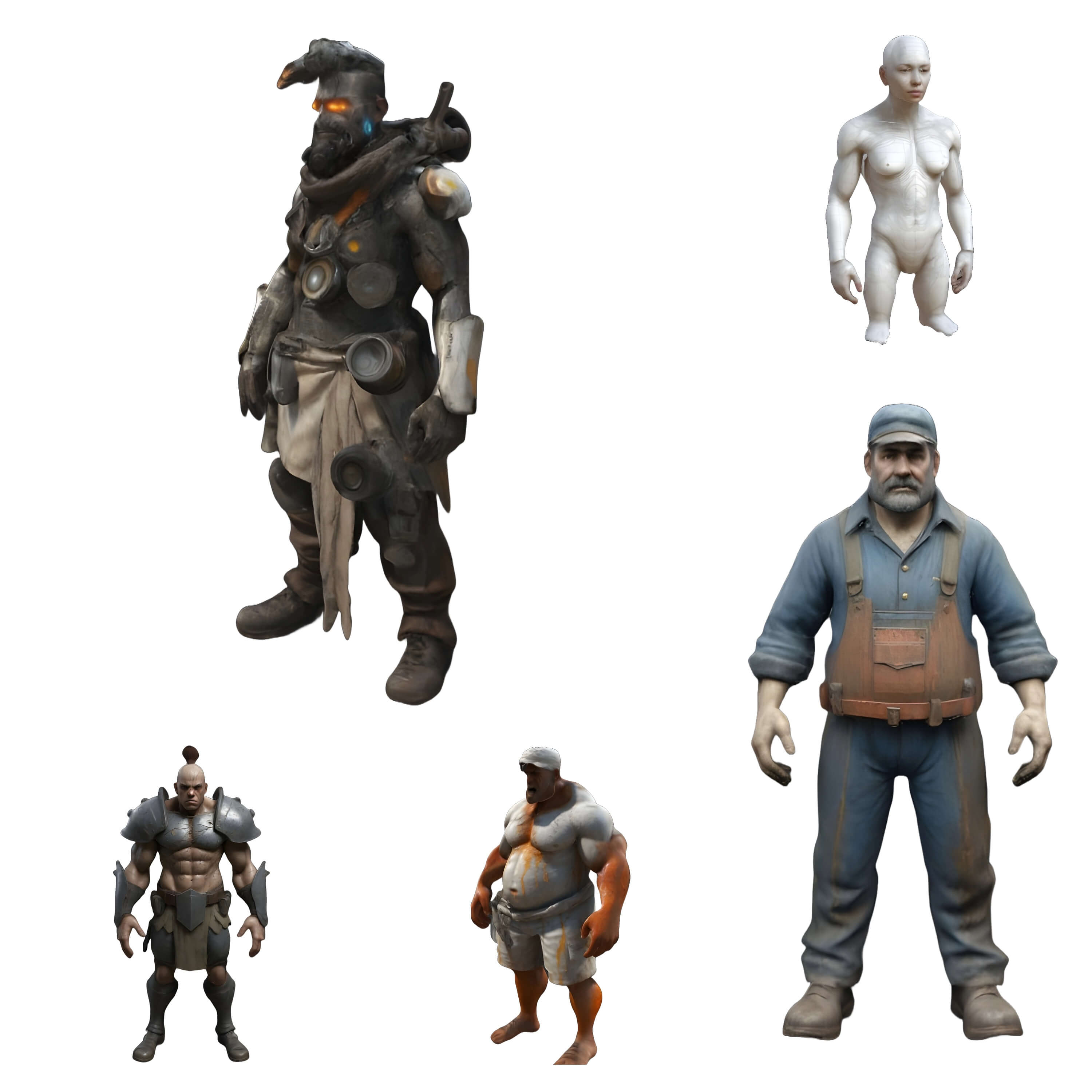Sci-Fi and Fantasy Character Collection 3D Model by MRAnyCAD