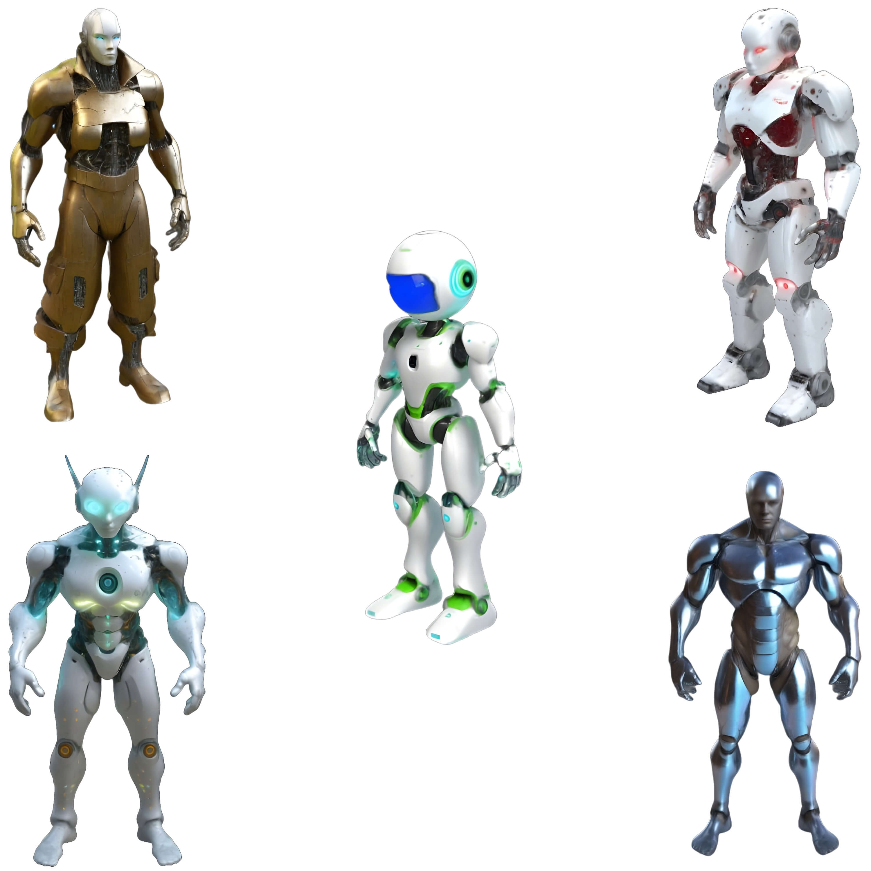 Sci-Fi Android Character Collection 3D Model by MRAnyCAD