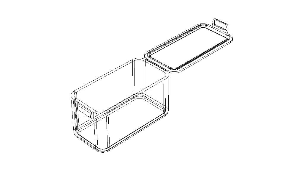 Snap Fit Plastic Box - 3D Model by MRAnyCAD