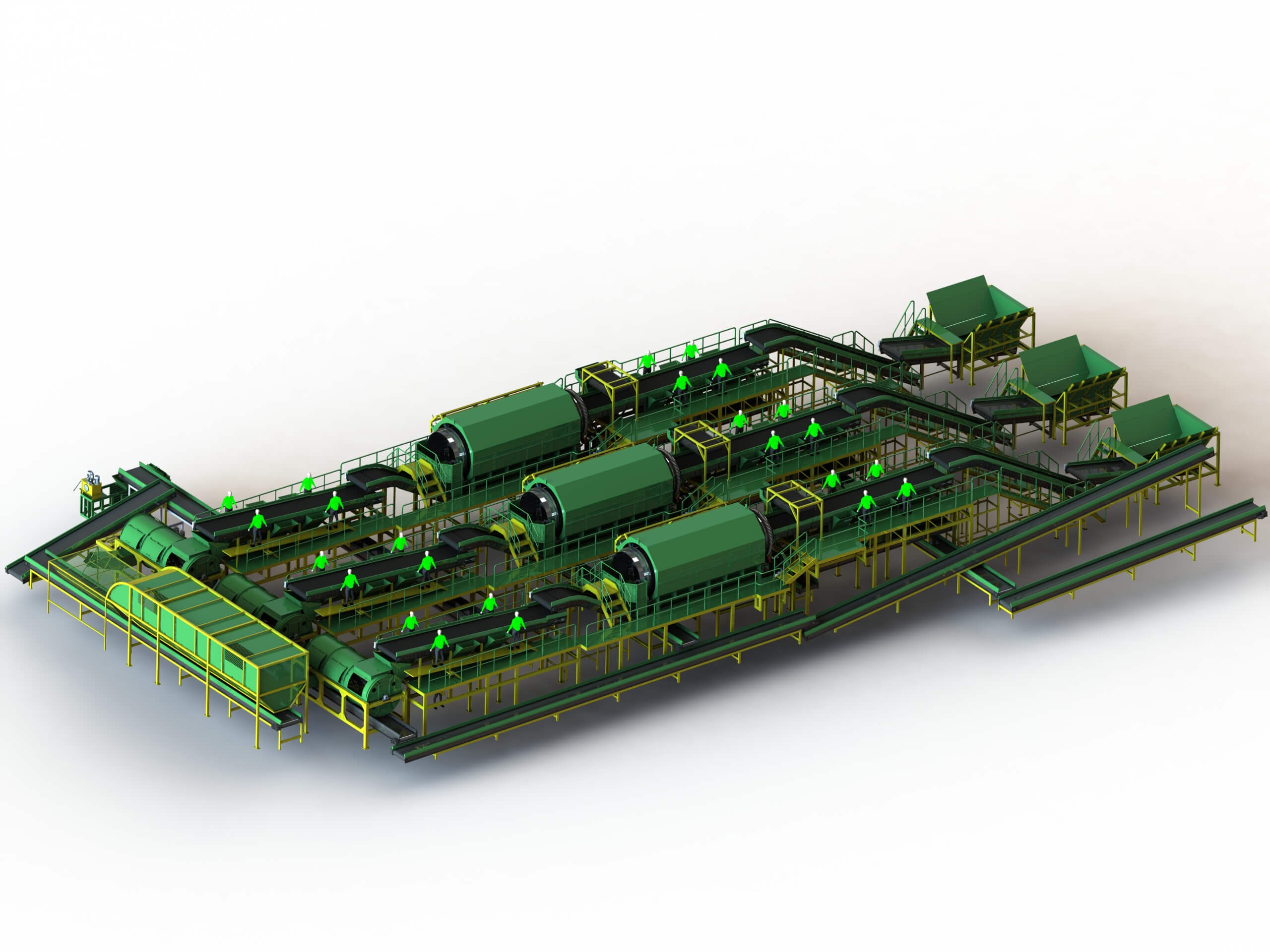 Sorting Plants for Municipal Solid Waste - 3D Model by MRAnyCAD