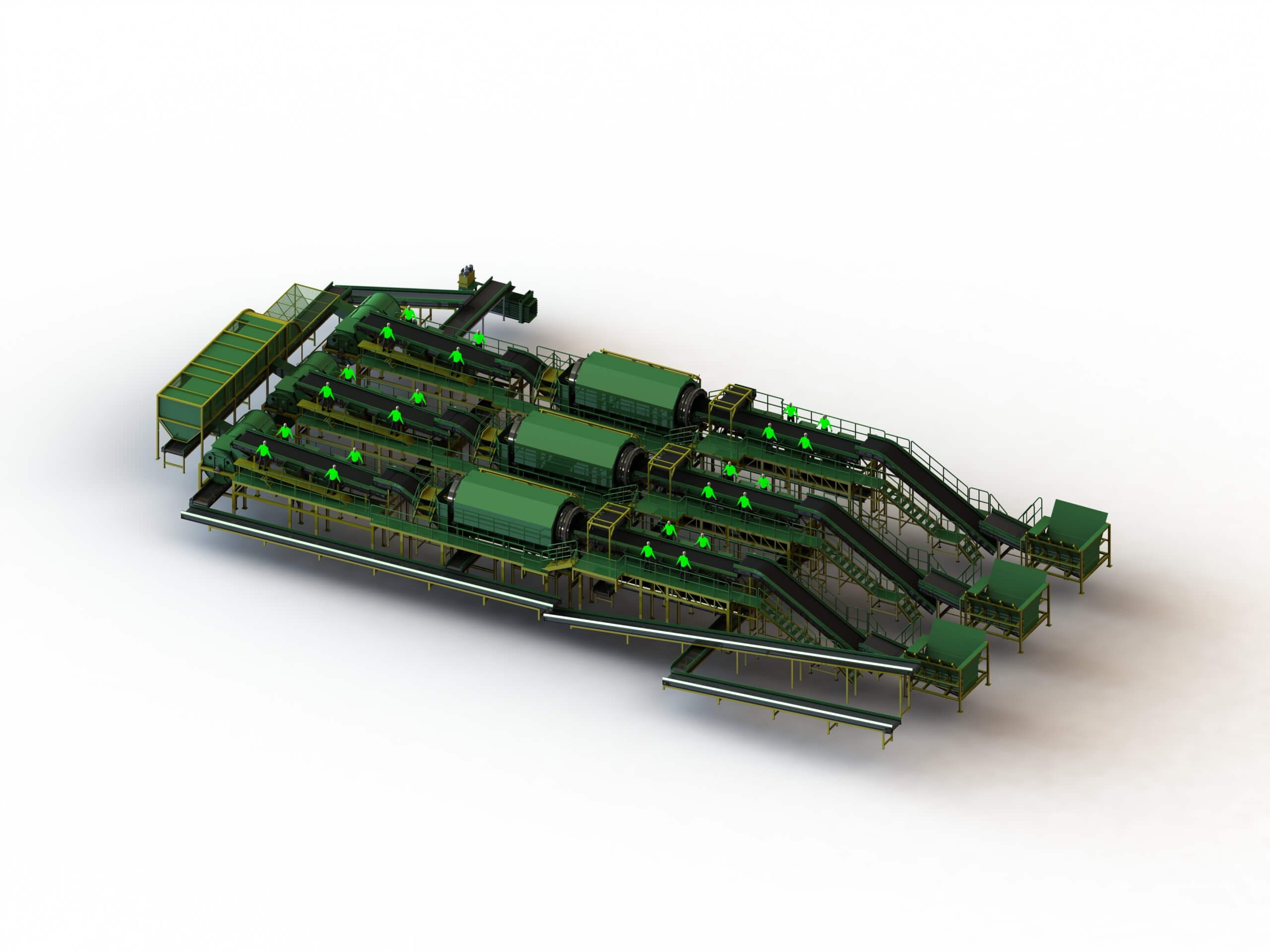 Sorting Plants for Municipal Solid Waste - 3D Model by MRAnyCAD