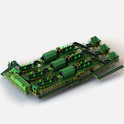 Sorting Plants for Municipal Solid Waste - 3D Model by MRAnyCAD