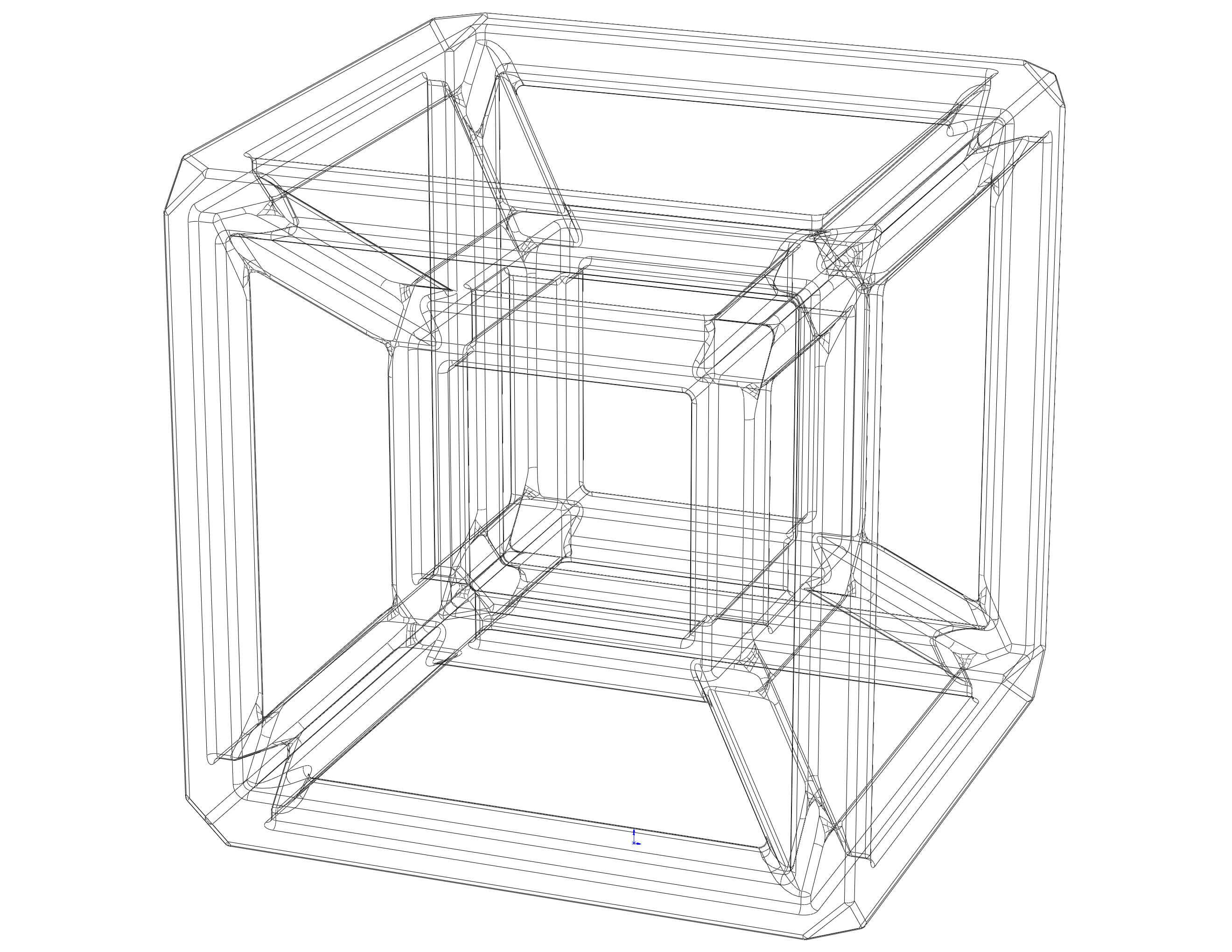 Sq Tesseract Hypercube - 3D Model by MRAnyCAD