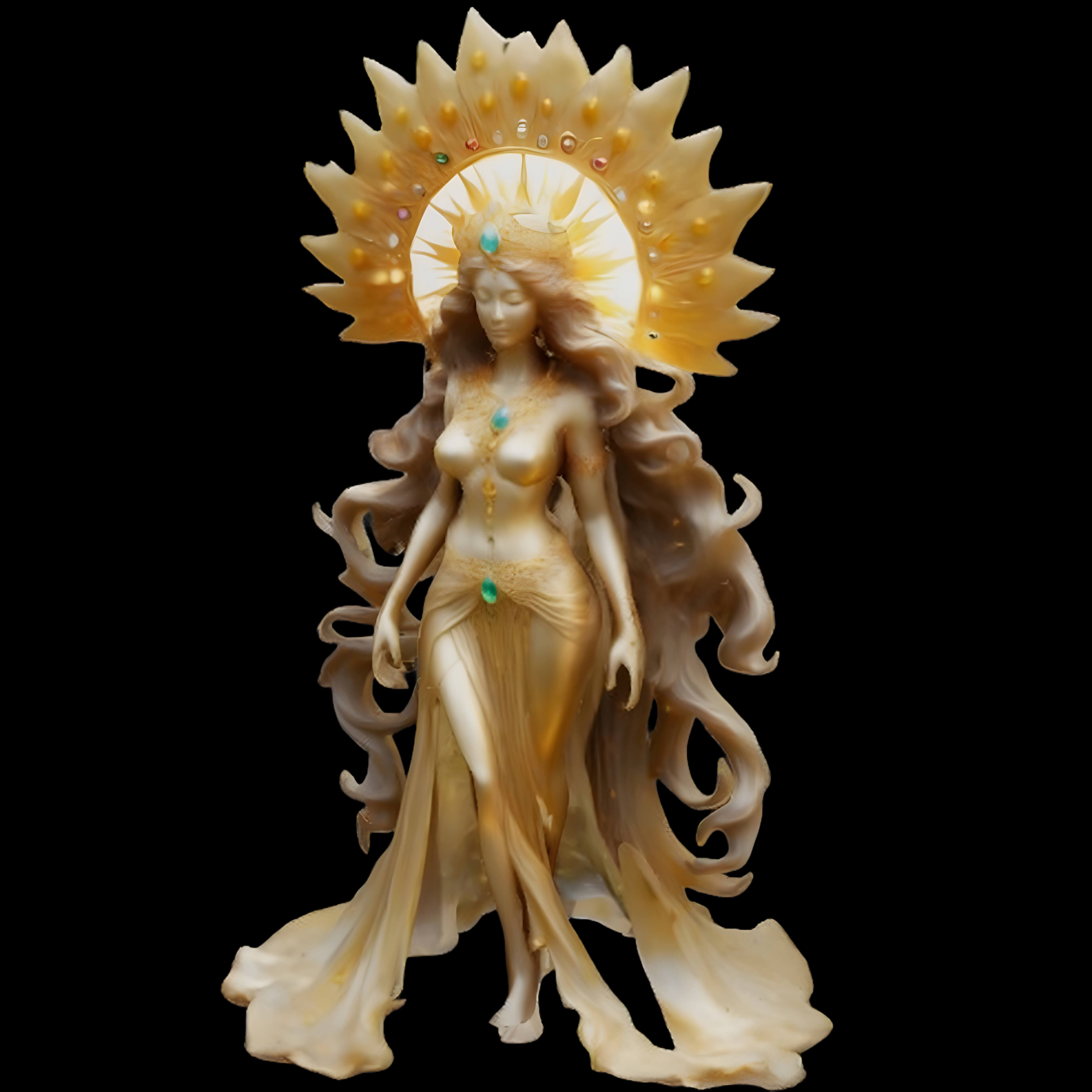 Sun Goddess - Divine Radiance 3D Model by MRAnyCAD