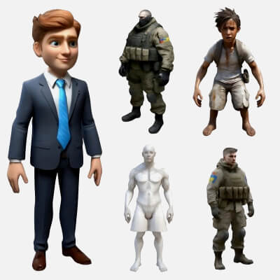 Versatile Character Pack - 3D Model by MRAnyCAD