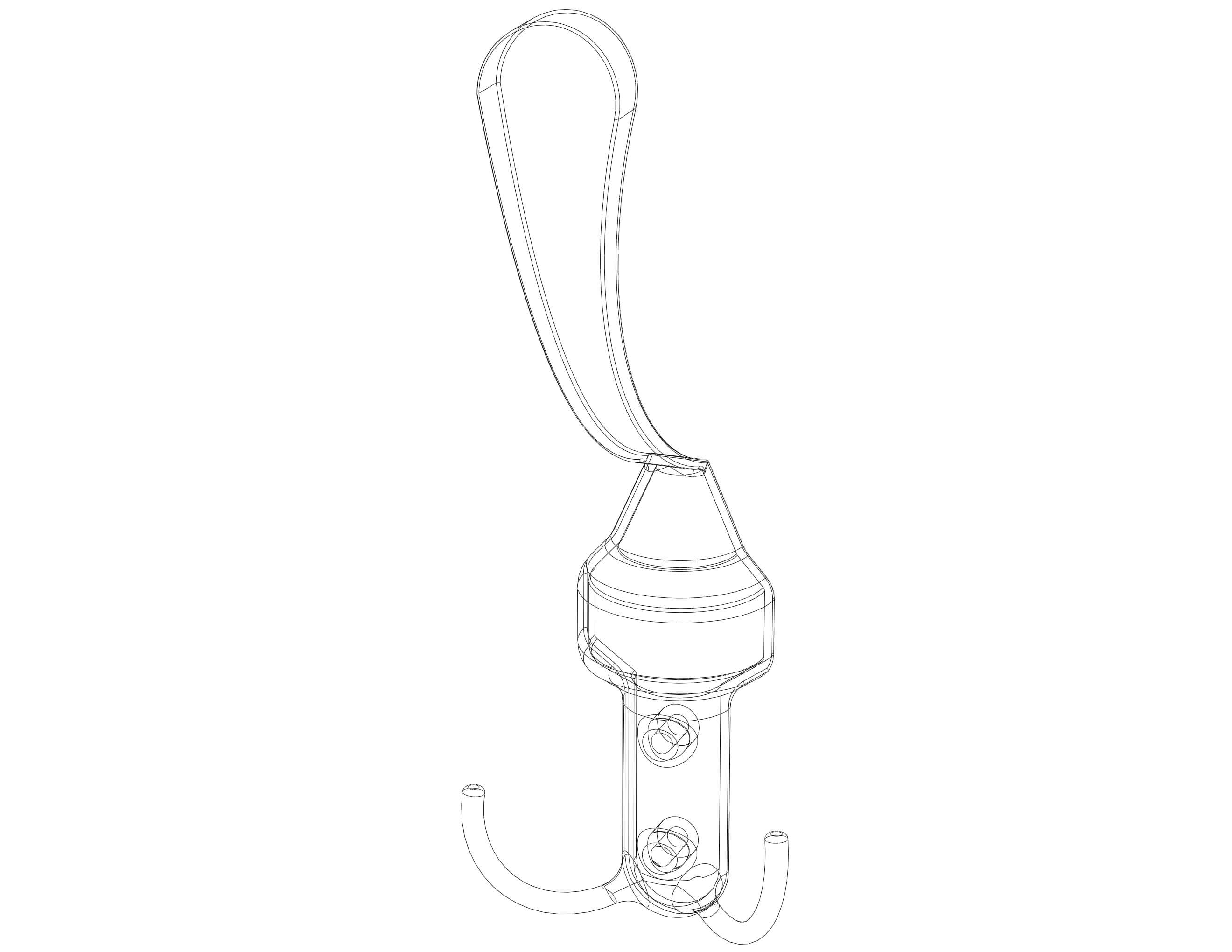 Wall Mounted Bathroom Hooks - 3D Model by MRAnyCAD