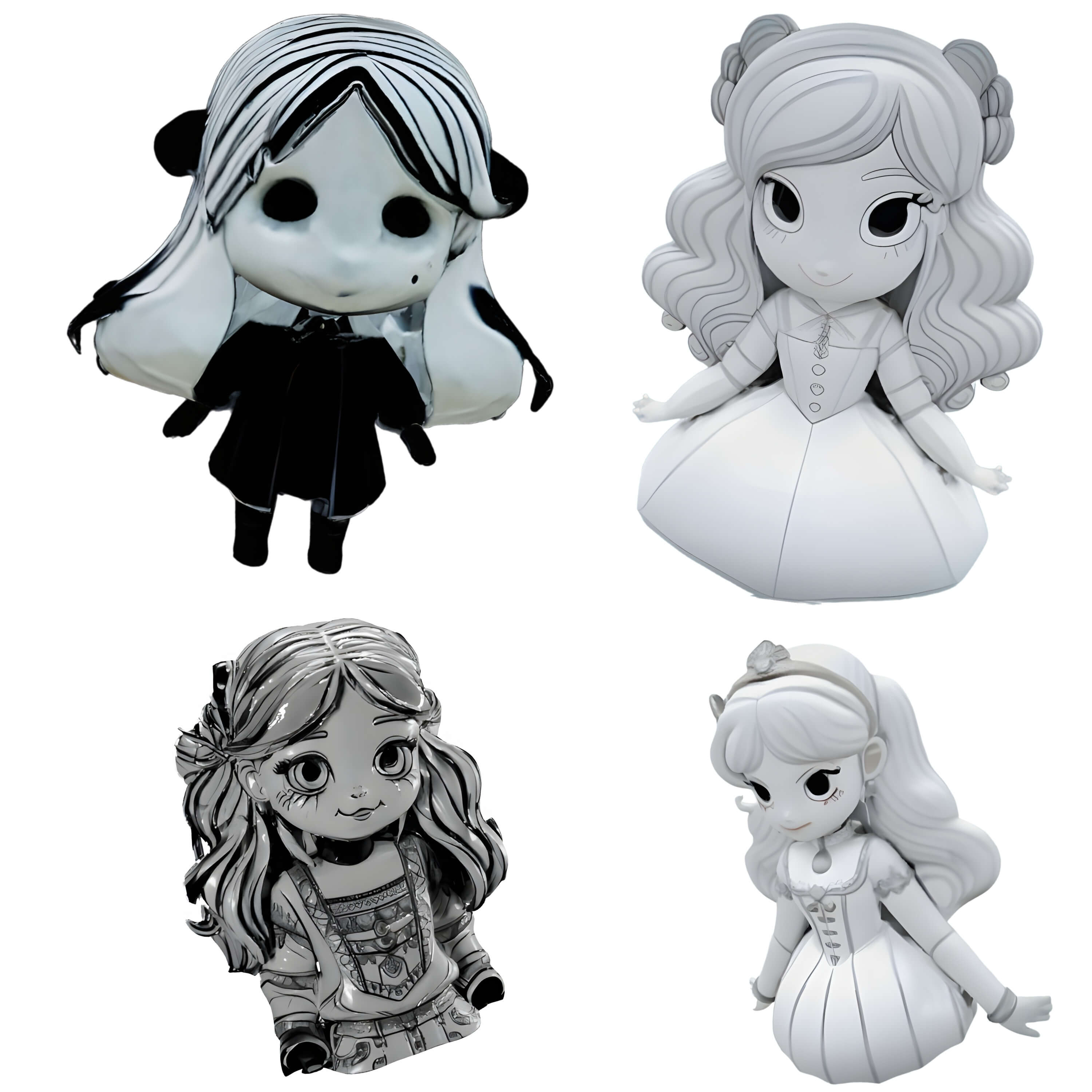 Whimsical Fantasy Character Set - 3D Model by MRAnyCAD