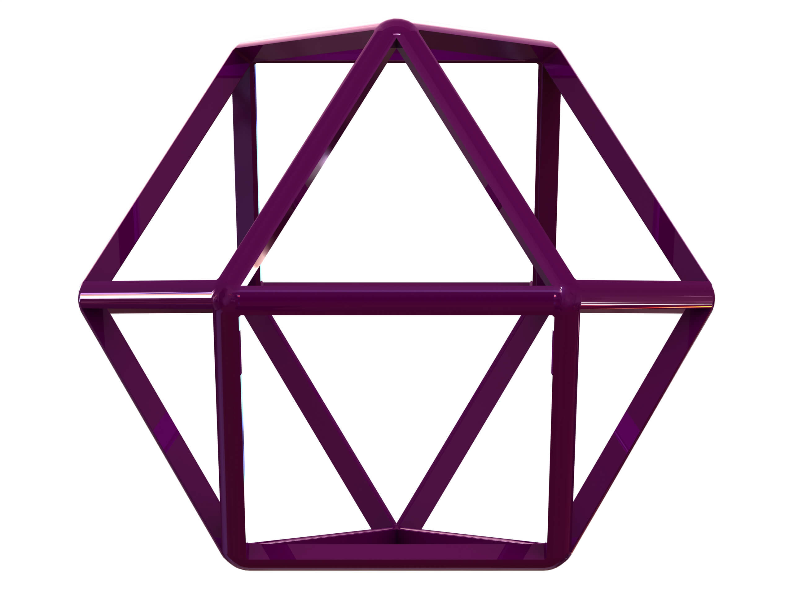 Wireframe Shape Cuboctahedron - 3D Model by MRAnyCAD
