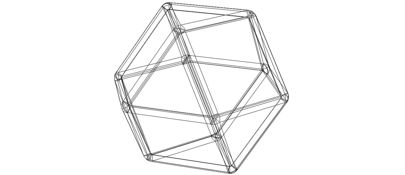 Wireframe Shape Cuboctahedron 3d Print Model By Mranycad
