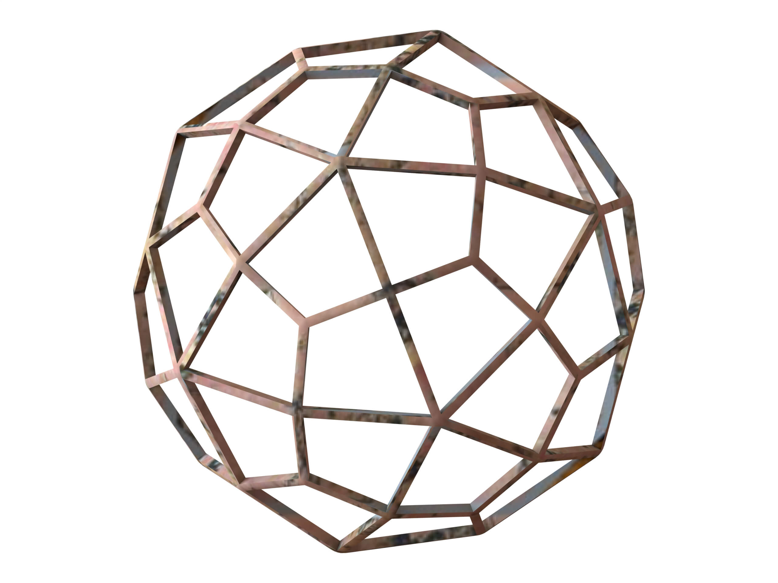Wireframe Shape Deltoidal Hexecontahedron - 3D Print Model by MRAnyCAD