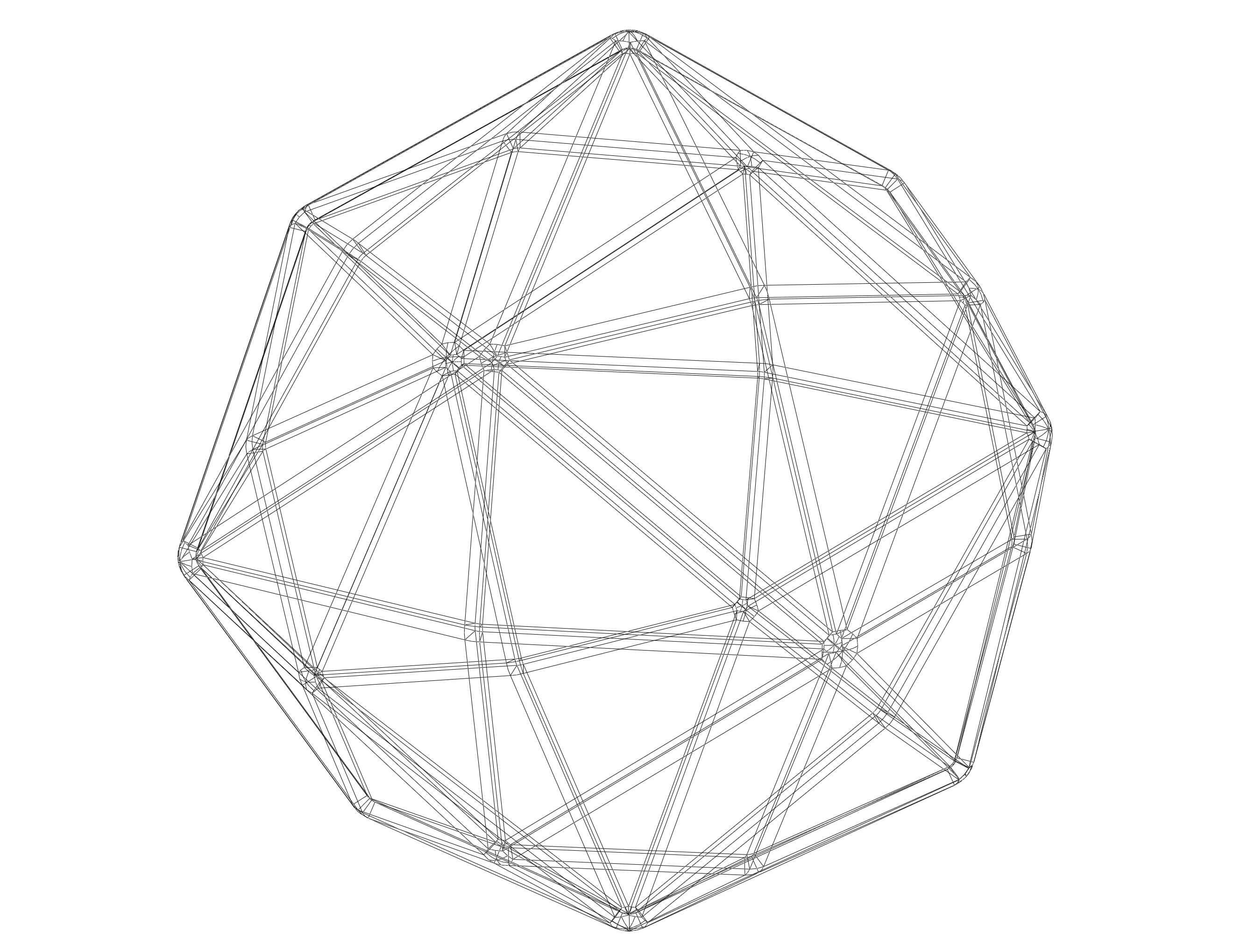 Wireframe Shape Disdyakis Dodecahedron - 3D Print Model by MRAnyCAD