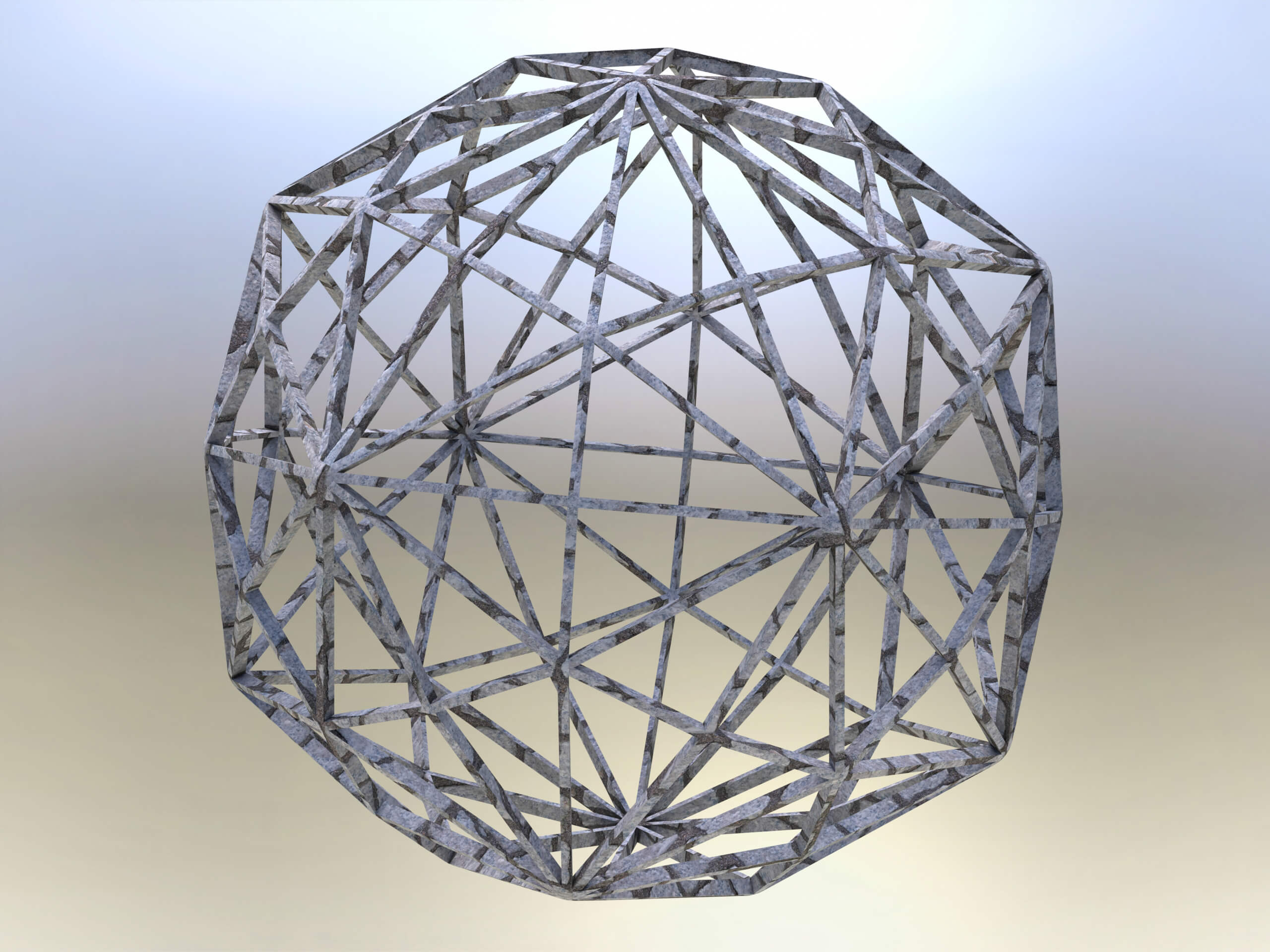 Wireframe Shape Disdyakis Triacontahedron - 3D Print Model by MRAnyCAD