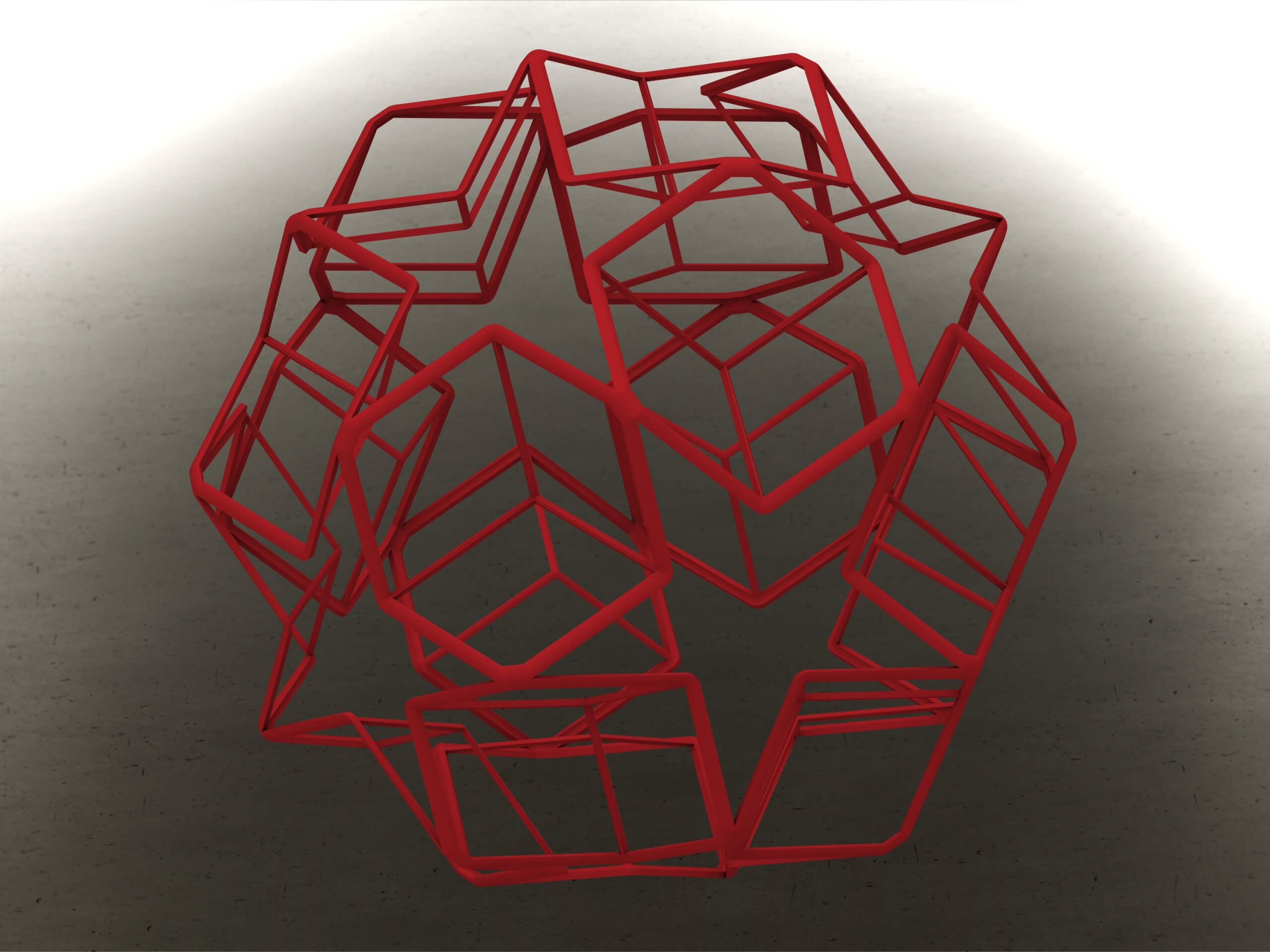Wireframe Shape Dodecadodecahedron - 3D Model by MRAnyCAD