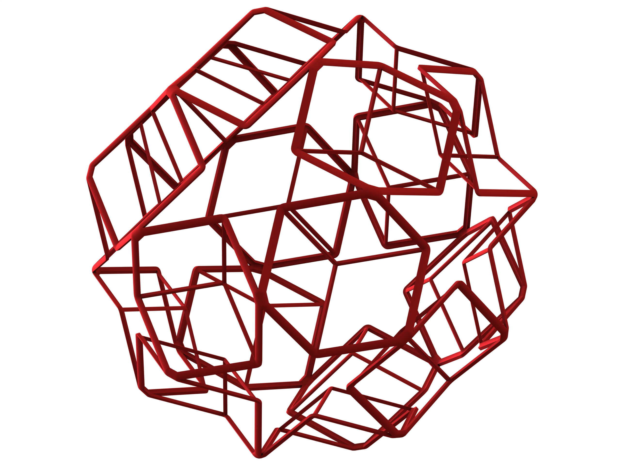 Wireframe Shape Dodecadodecahedron - 3D Model by MRAnyCAD