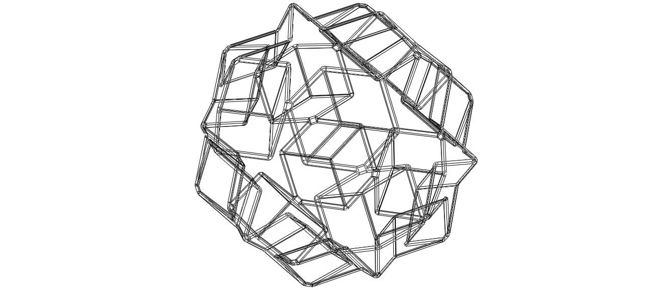 Wireframe Shape Dodecadodecahedron - 3D Model by MRAnyCAD