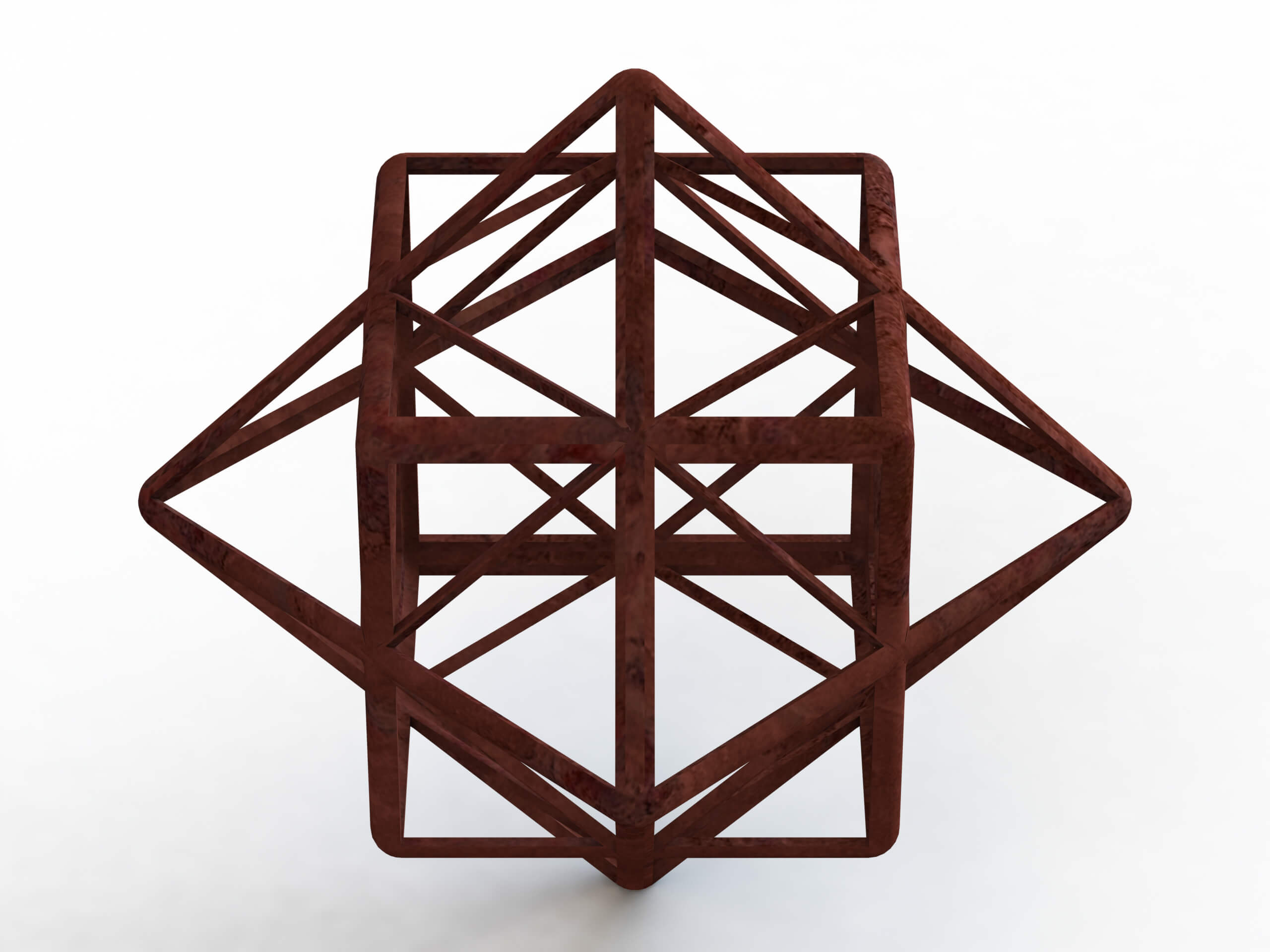 Wireframe Shape First Stellation Of Cuboctahedron 3d Model By Mranycad