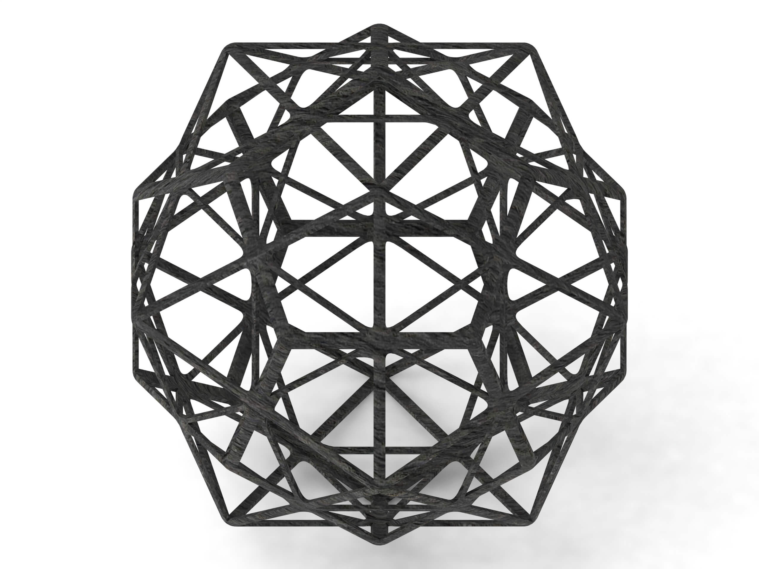 Wireframe Shape First Stellation of Icosidodecahedron - 3D Model by MRAnyCAD