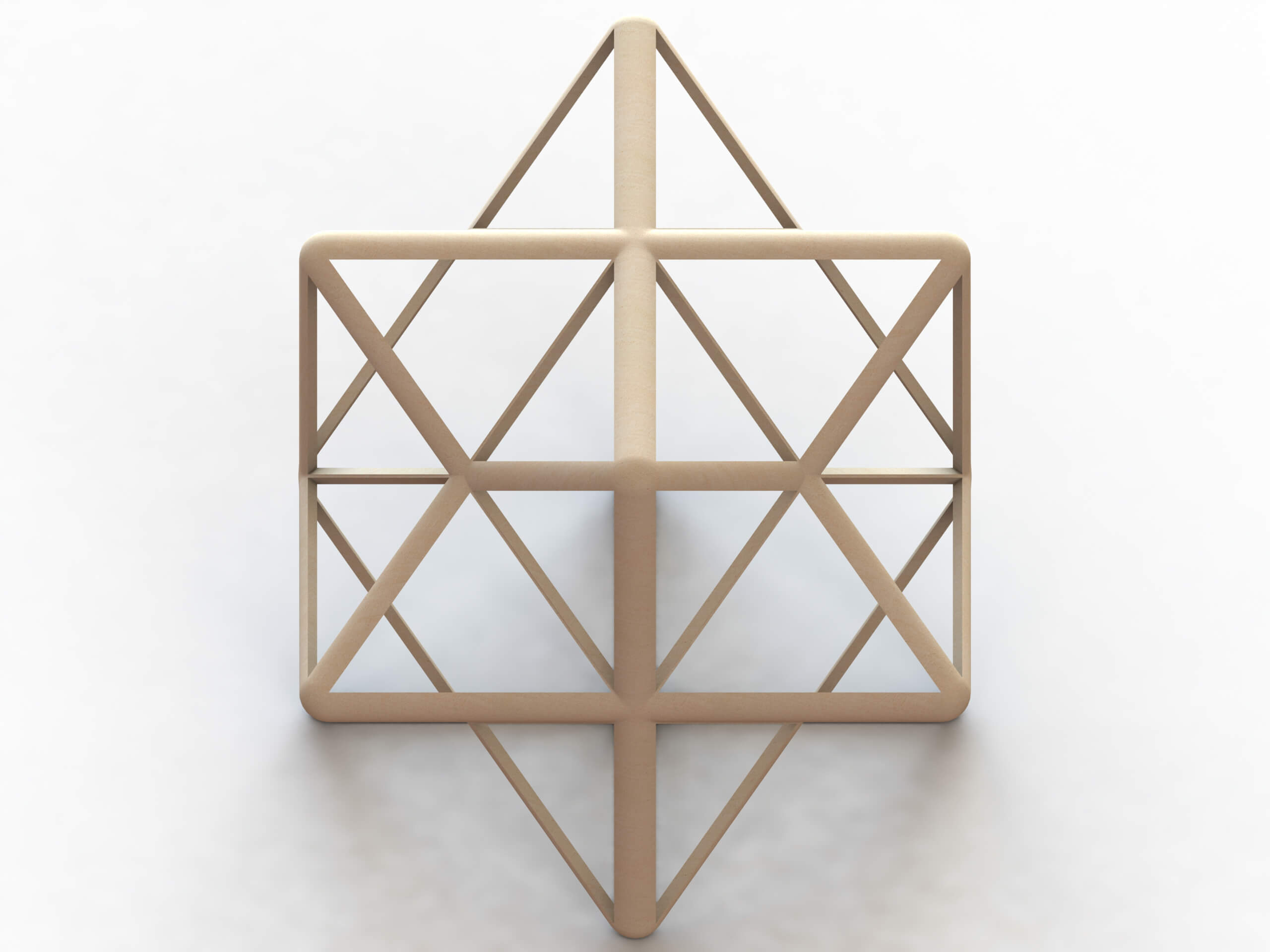 Wireframe Shape First Stellation Of The Rhombic Dodecahedron 3d Print
