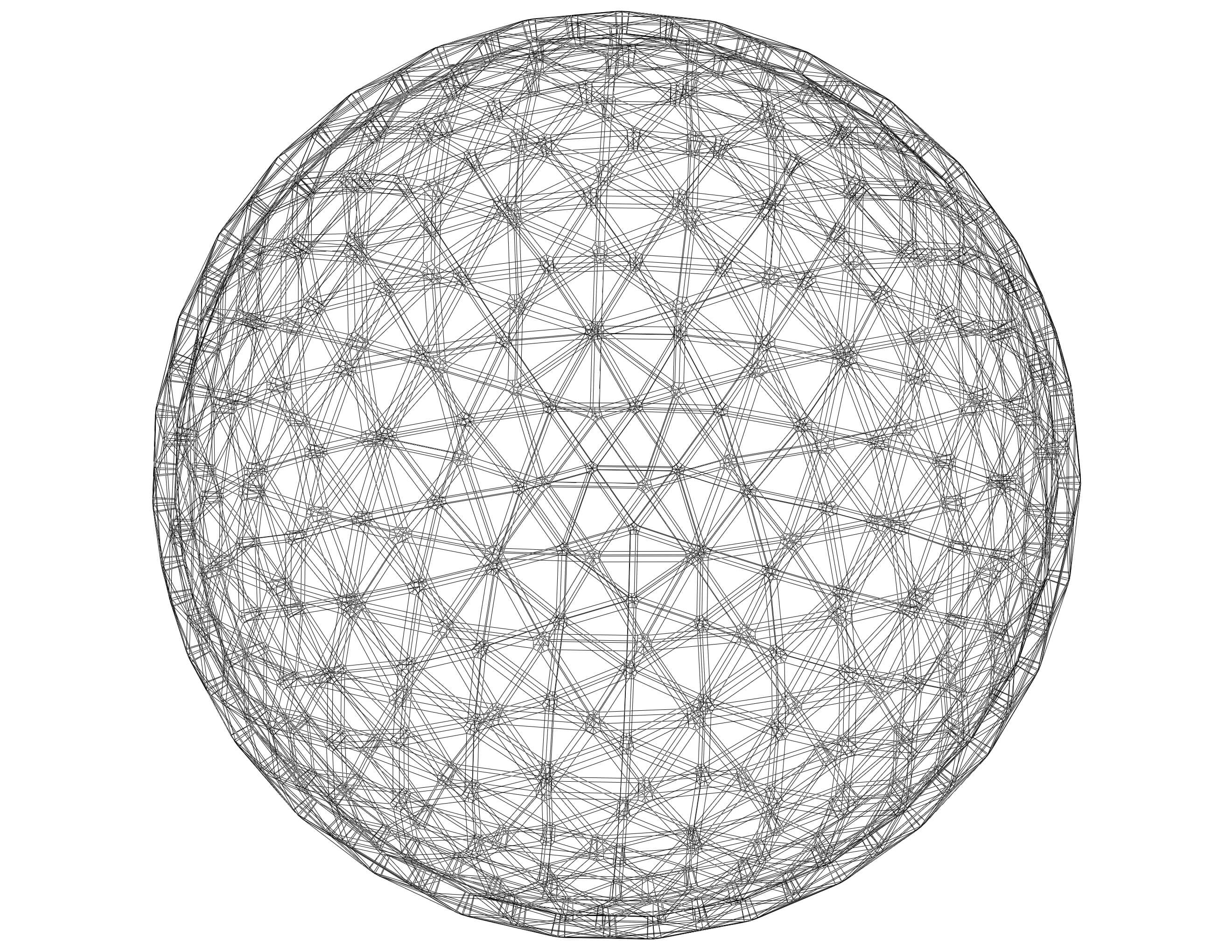 Wireframe Shape Frequency Geodesic Sphere - 3D Model by MRAnyCAD