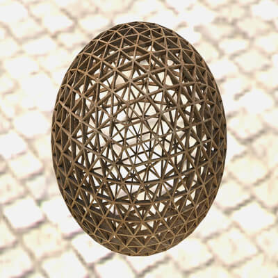 Wireframe Shape Frequency Geodesic Sphere - 3D Model by MRAnyCAD