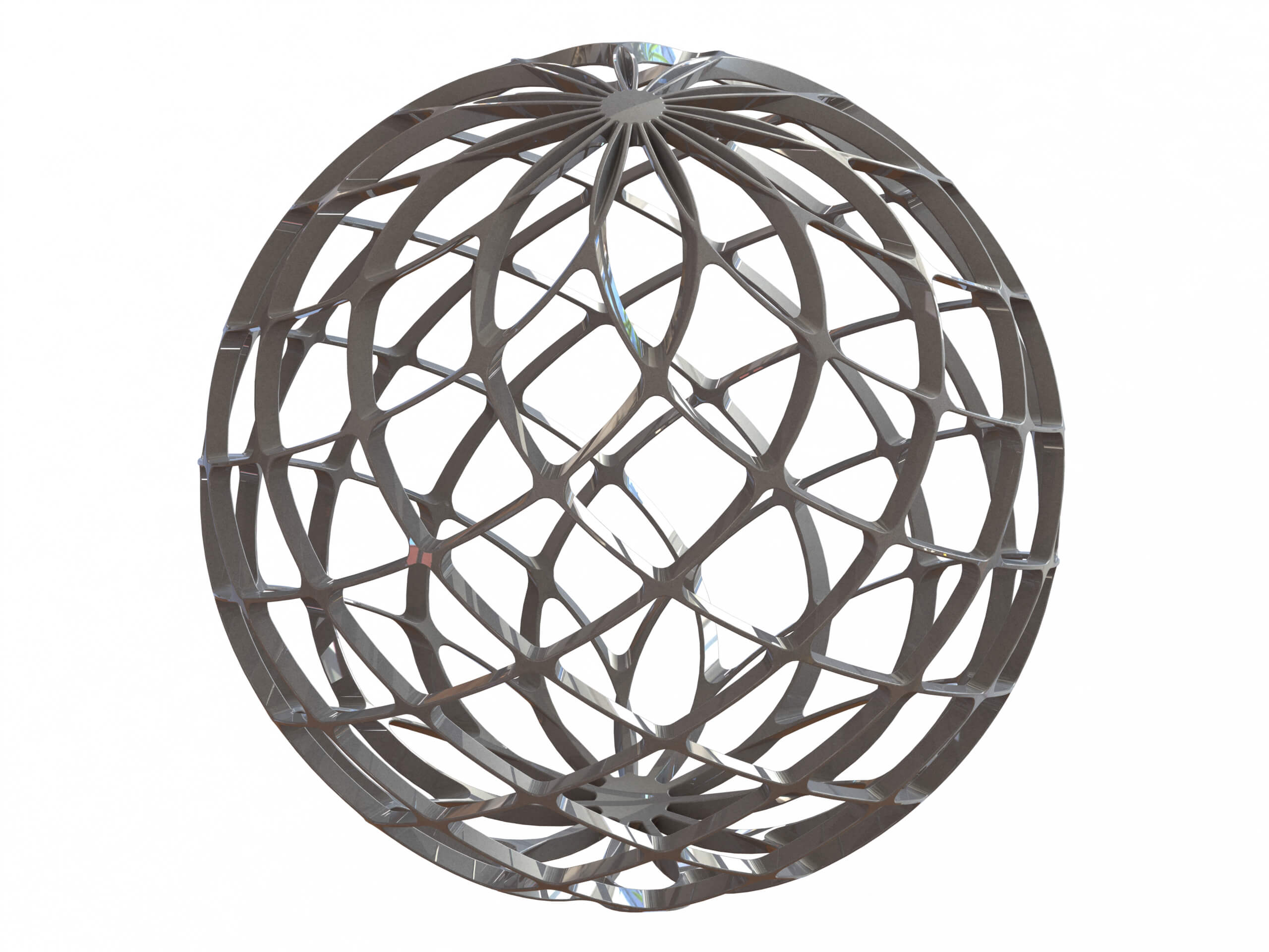 Wireframe Shape Geo Complex Twisted Sphere - 3D Model by MRAnyCAD