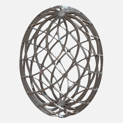 Wireframe Shape Geo Complex Twisted Sphere - 3D Model by MRAnyCAD
