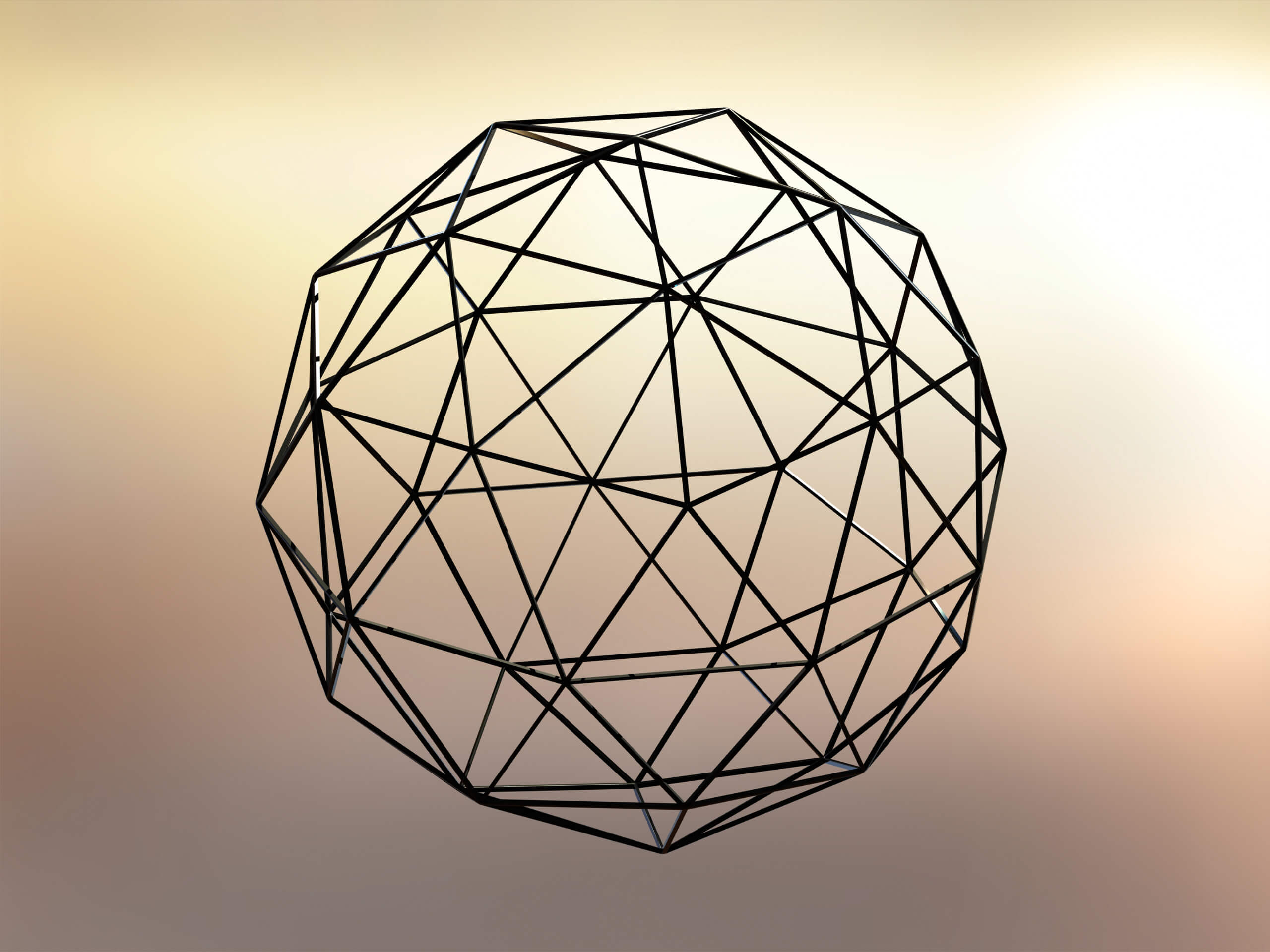 Wireframe Shape Geodesic Polyhedron Sphere - 3D Model by MRAnyCAD